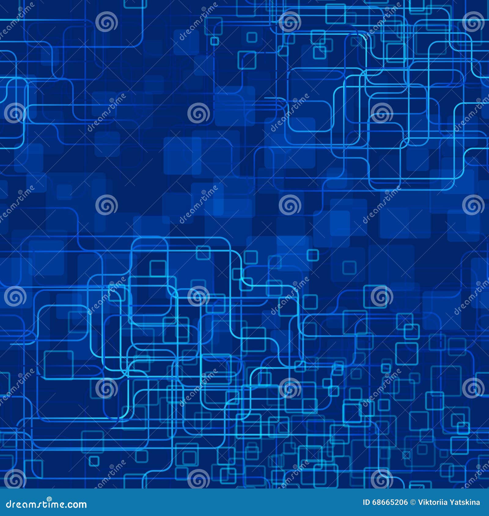 A Trendy Blue Tech Styled Background. Seamlesspattern Stock Vector ...