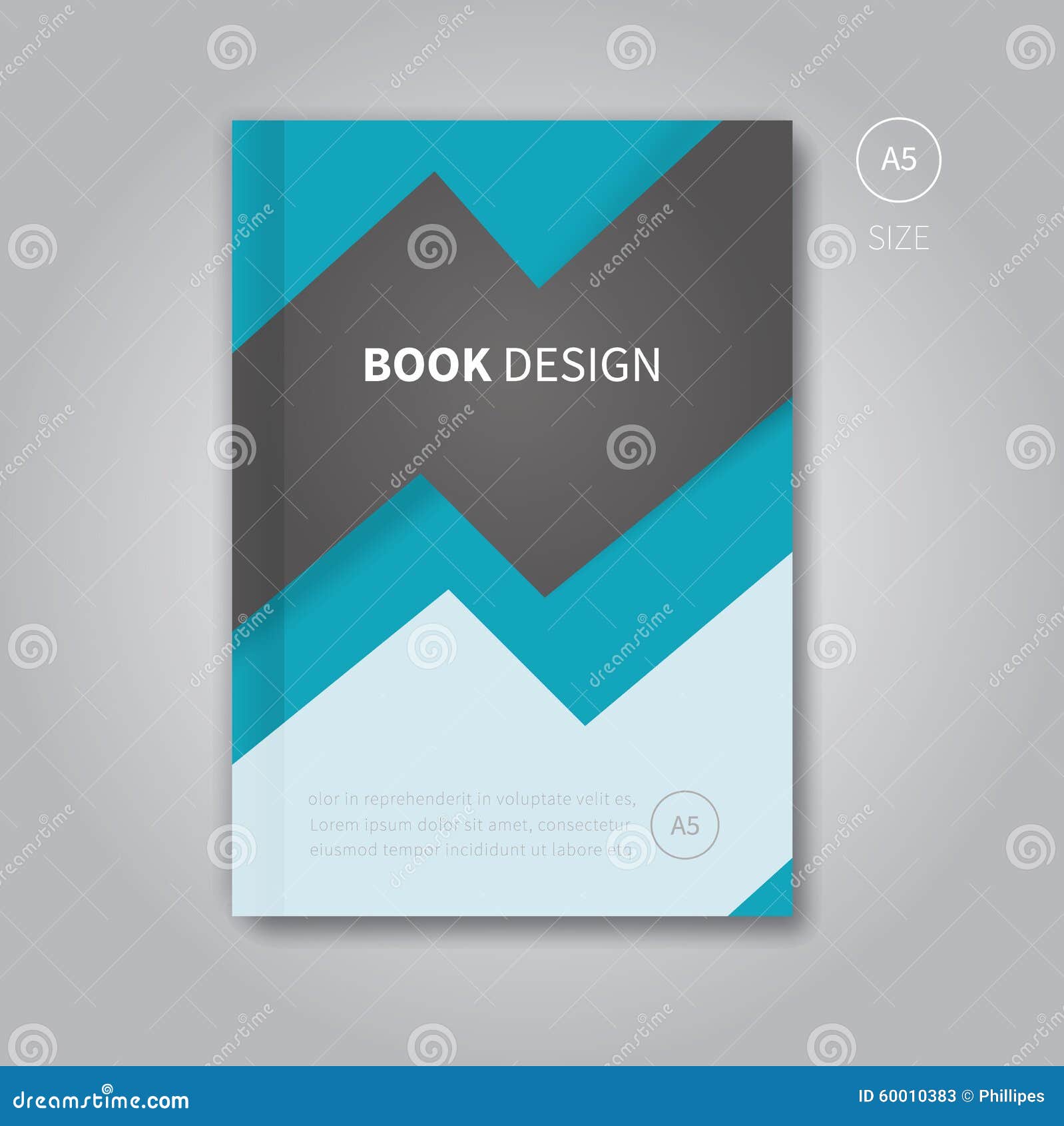 Trendy Book Design in Blue Color Stock Vector - Illustration of ...