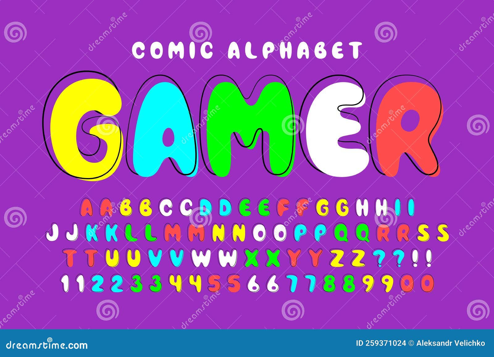 Trendy Bubble Comical Alphabet Design, Colorful, Typeface. Stock Vector ...