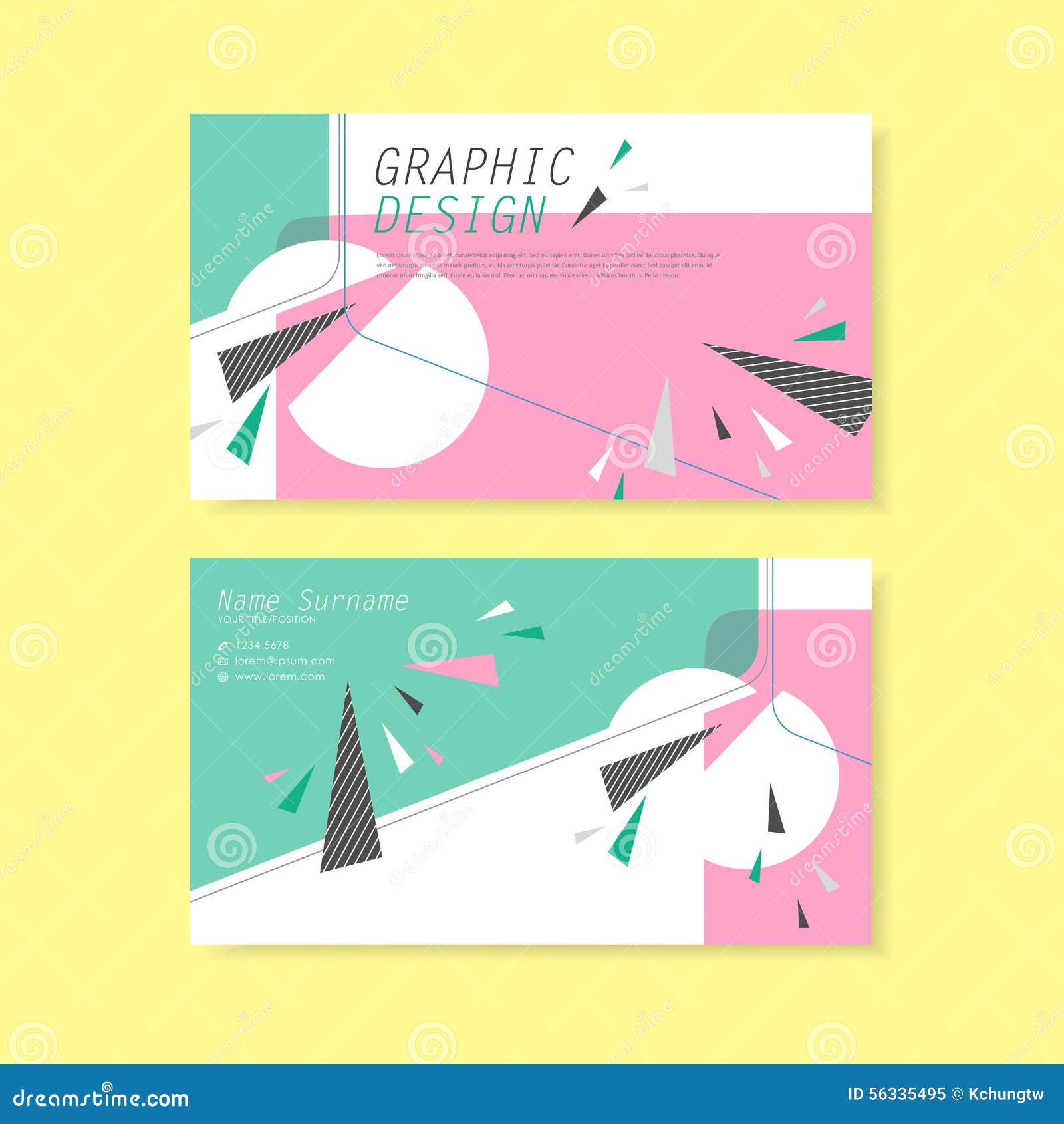 Trendy Business Card Template Design Stock Vector - Illustration of ...