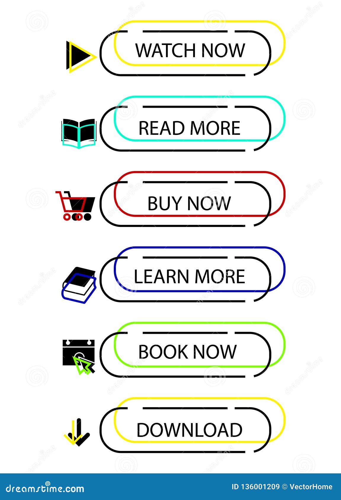 Trendy Buttons, Vector Illustration Stock Vector - Illustration of ...