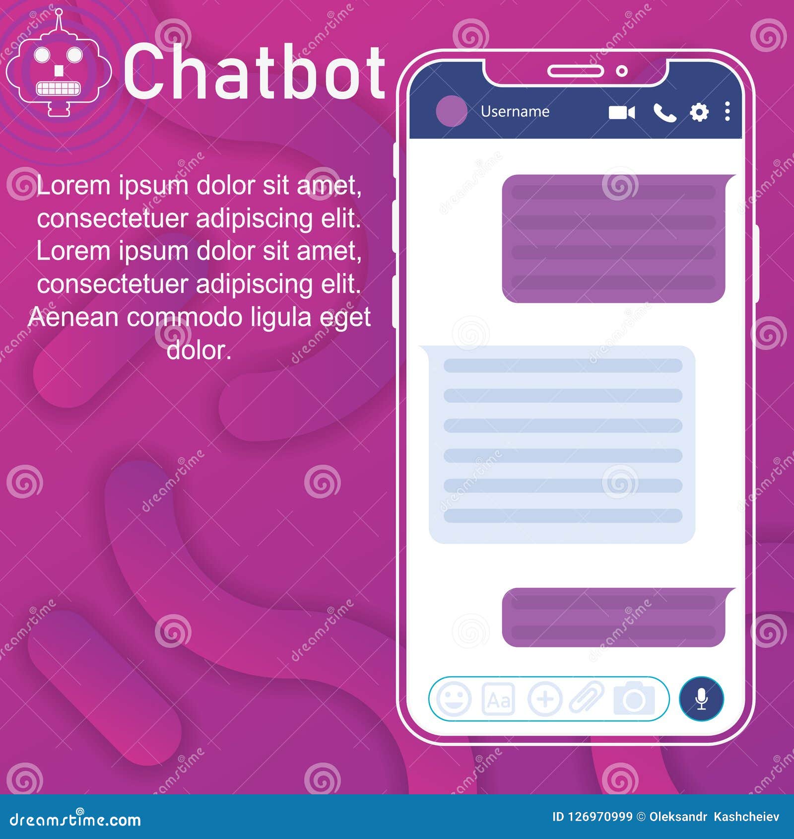 Trendy Chatbot Application with Dialogue Window. Sms Messenger. Vector ...