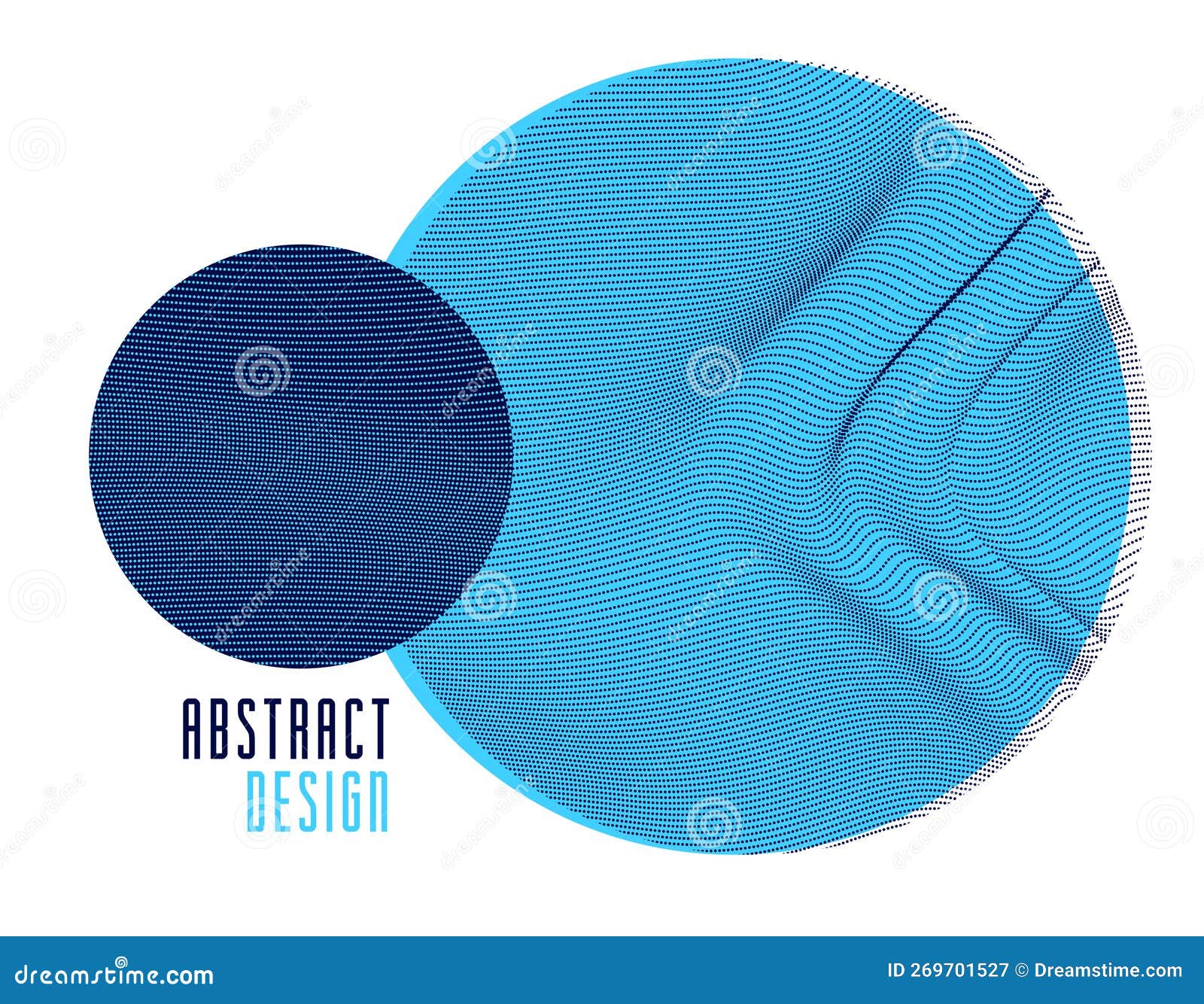 Trendy Circles Vector Abstract Composition, Artistic Background with ...