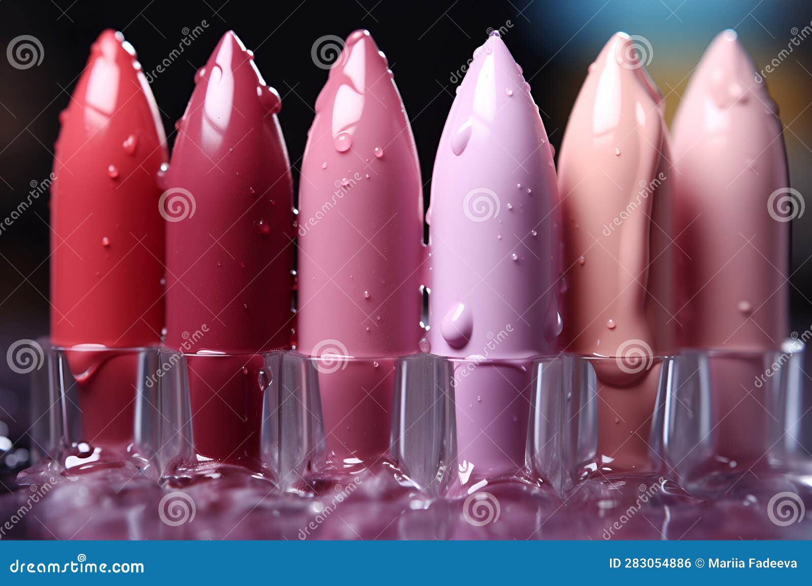 Trendy Color Lipsticks with Drops. with Generative AI Technology Stock ...