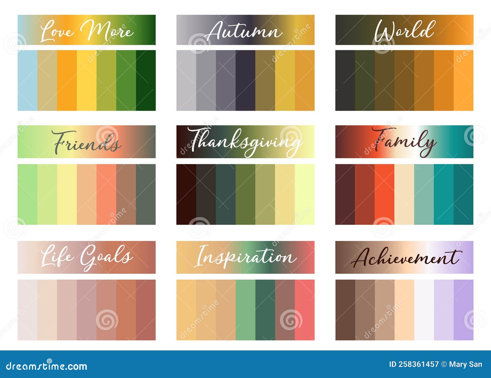 Trendy Color Palette - Fall, for App, Page, Illustration, Fall Vector ...