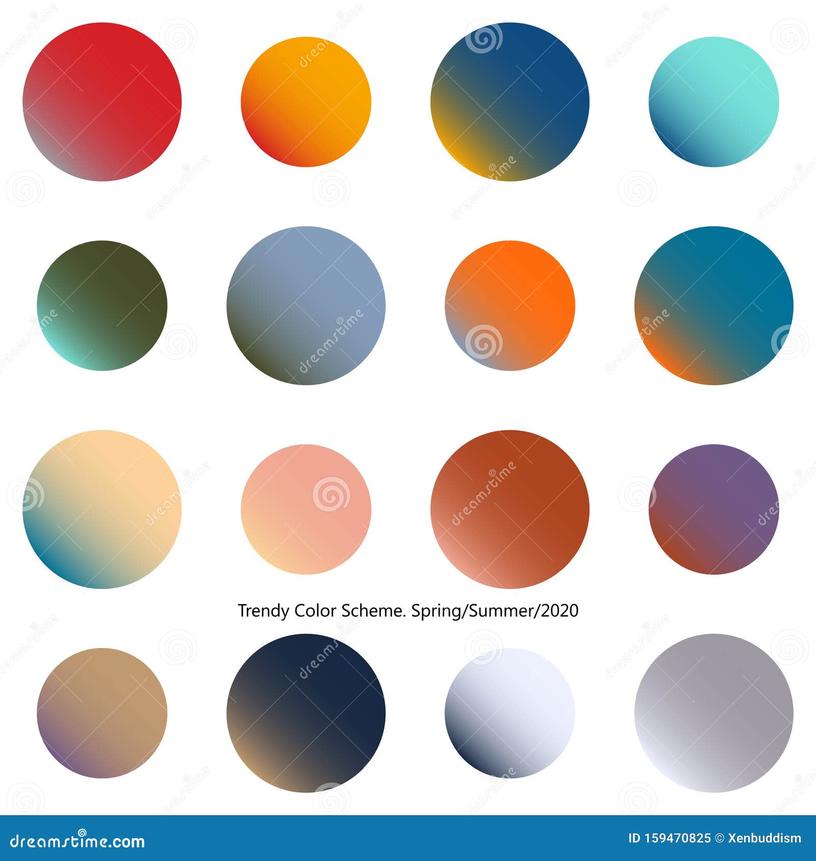 Trendy Color Scheme by Gradient. Spring and Summer 2020 Stock ...