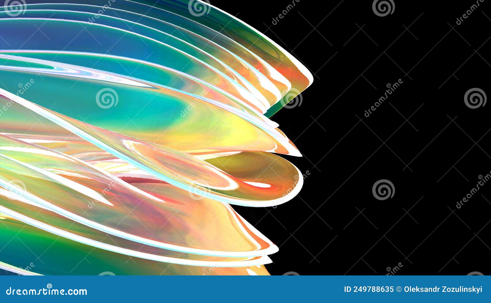 Trendy Color Wave Move on Black Intro for Presentation Advertisement 3d ...