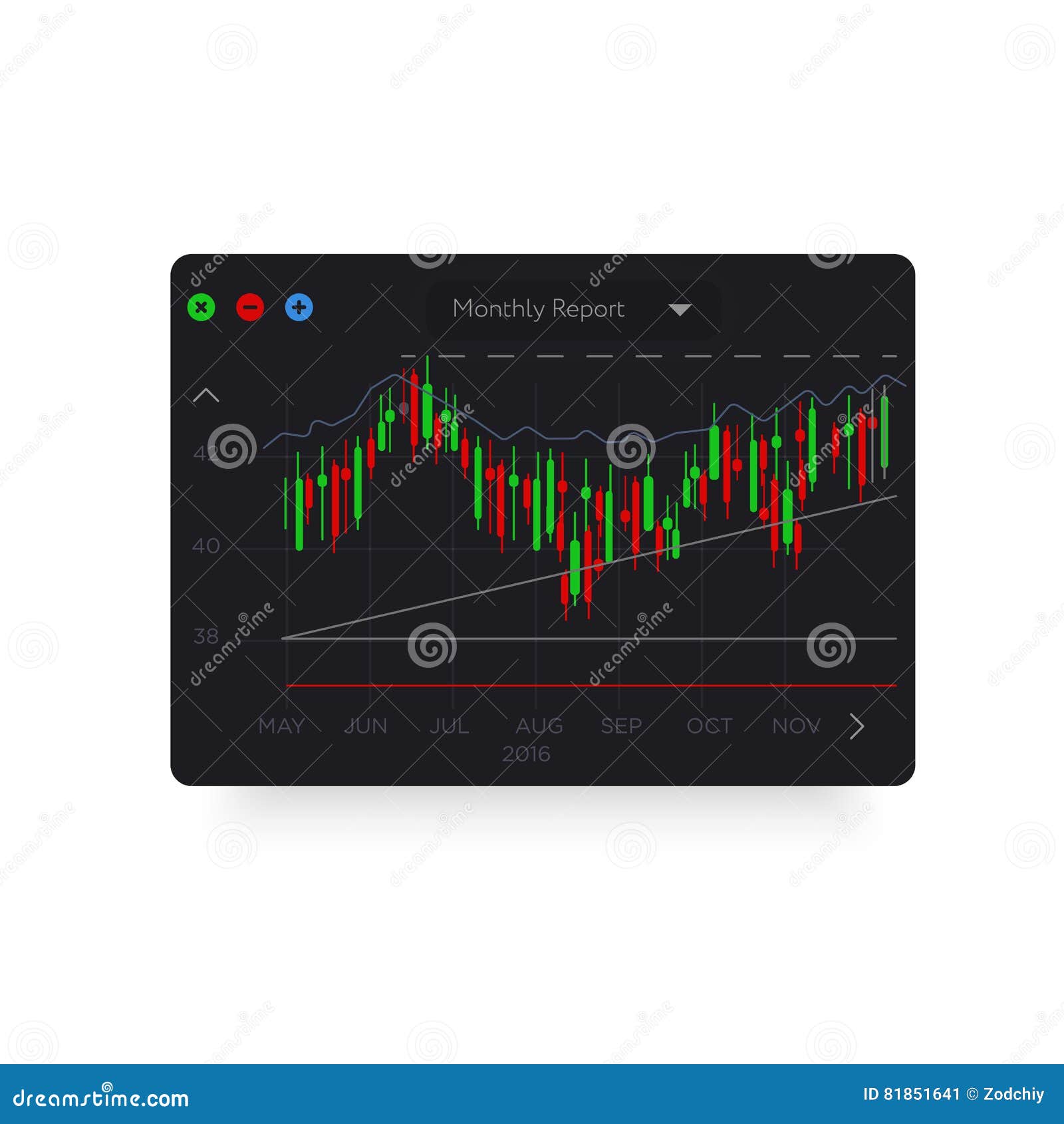 Trendy Colored Analytical Chart Stock Vector - Illustration of business ...