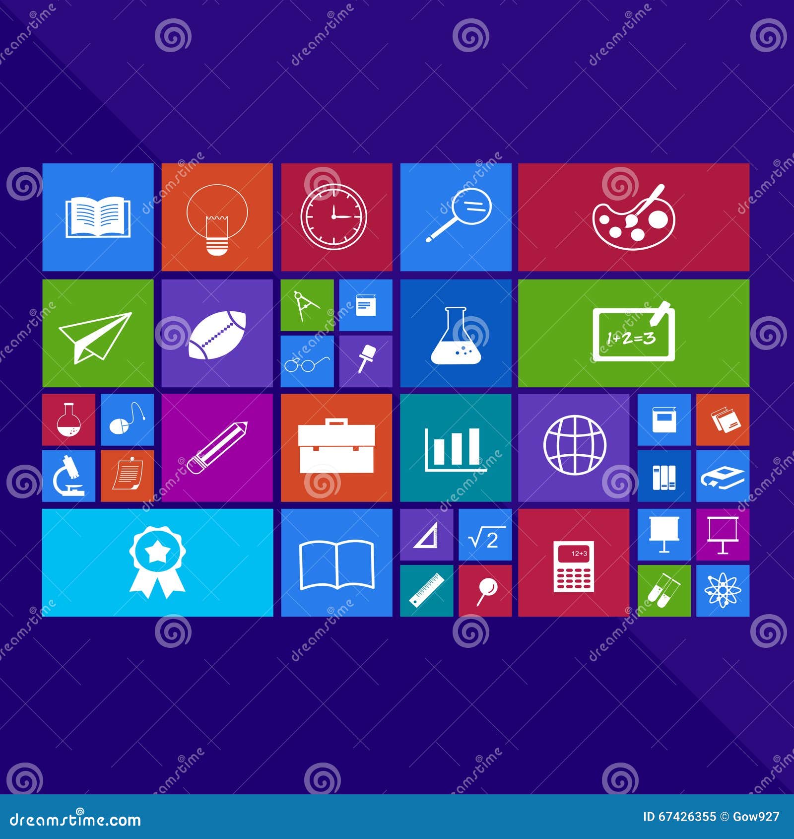 Trendy Computer or Mobile Application App Program of Flat Education ...