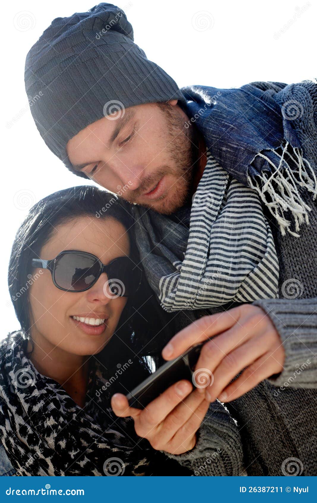 Couple Using Each Other As Backrests Royalty-Free Stock Photography ...