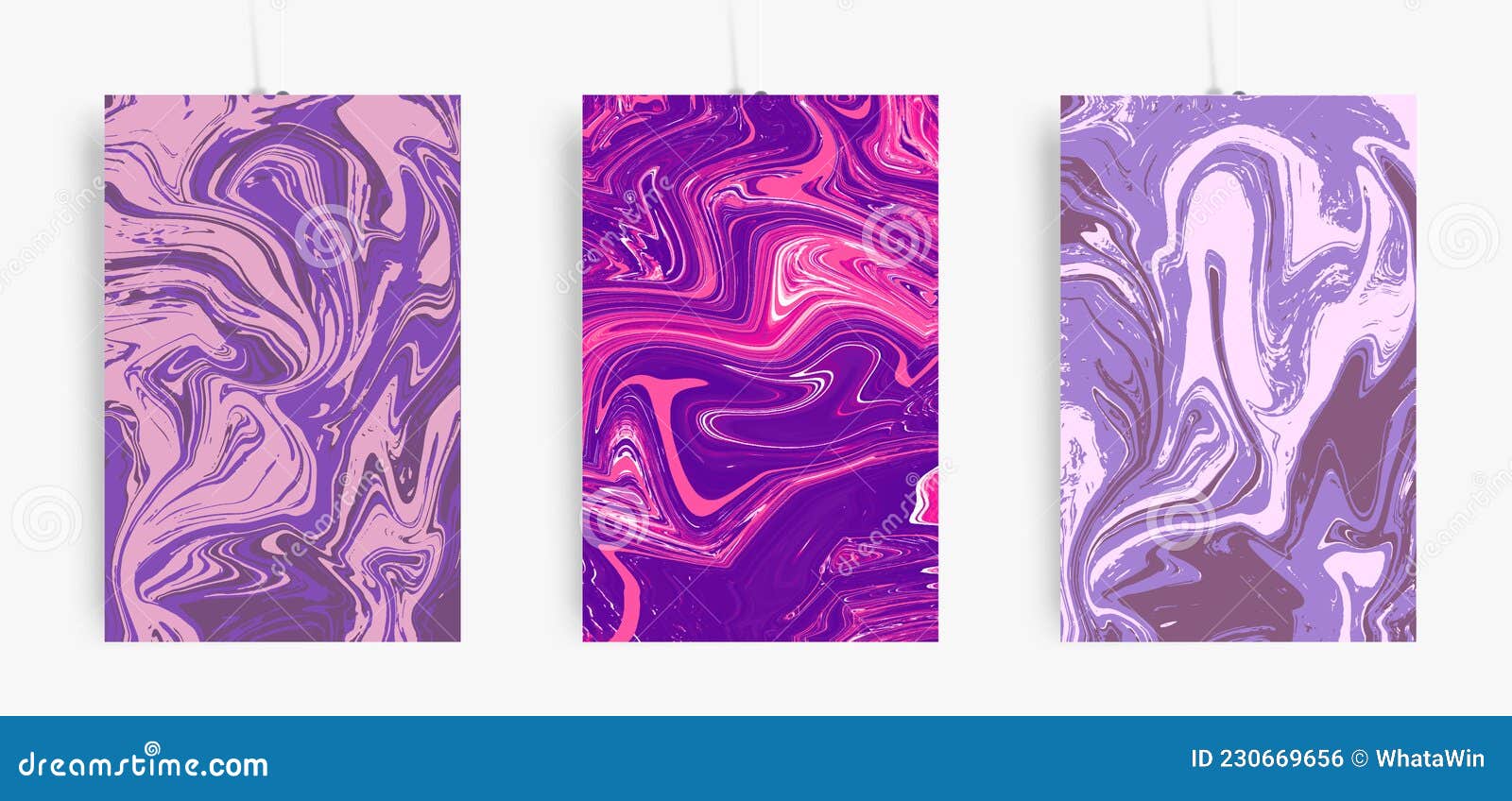 Trendy Cover Design with Liquid Background. Marble Vector Texture Set ...