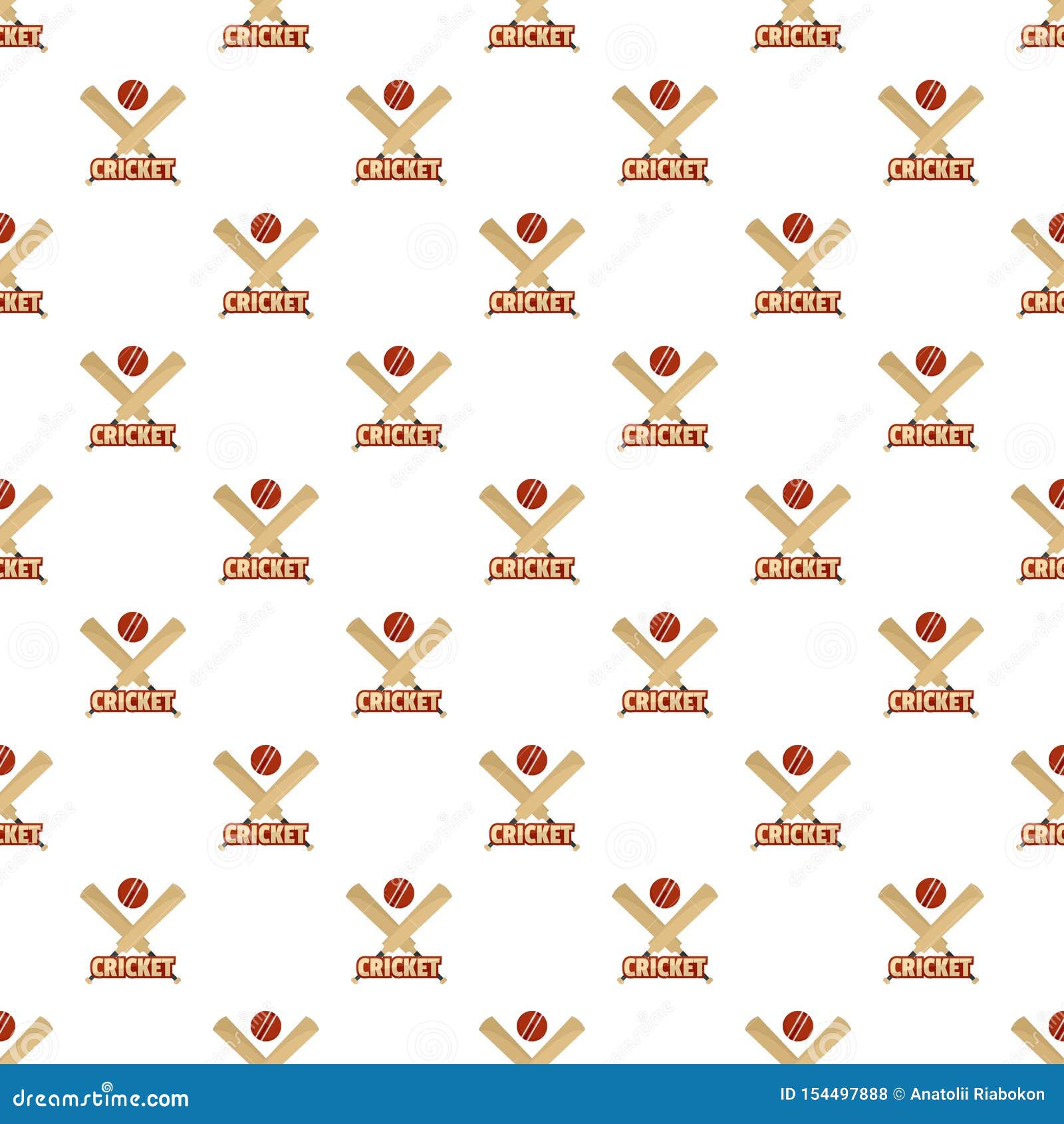 Trendy Cricket Pattern Seamless Vector Stock Vector - Illustration of ...