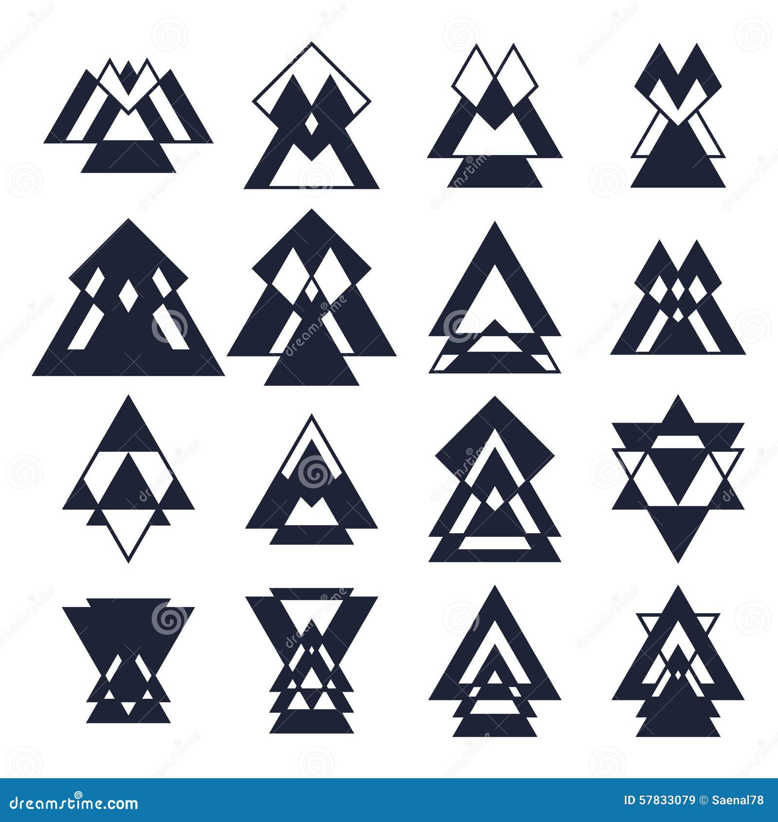 Trendy Design Elements. Collection of Geometric Shapes Stock Vector ...