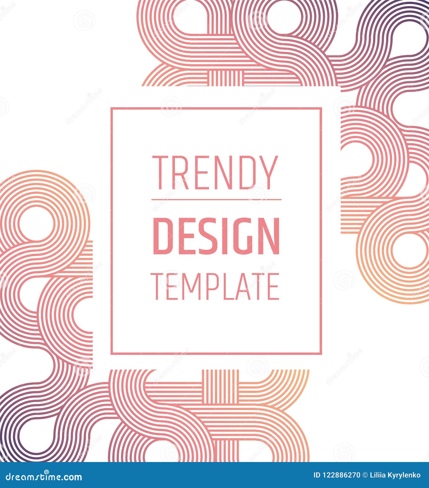 Trendy Design Templated. Minimalistic Elegant Layout. Place for Text ...