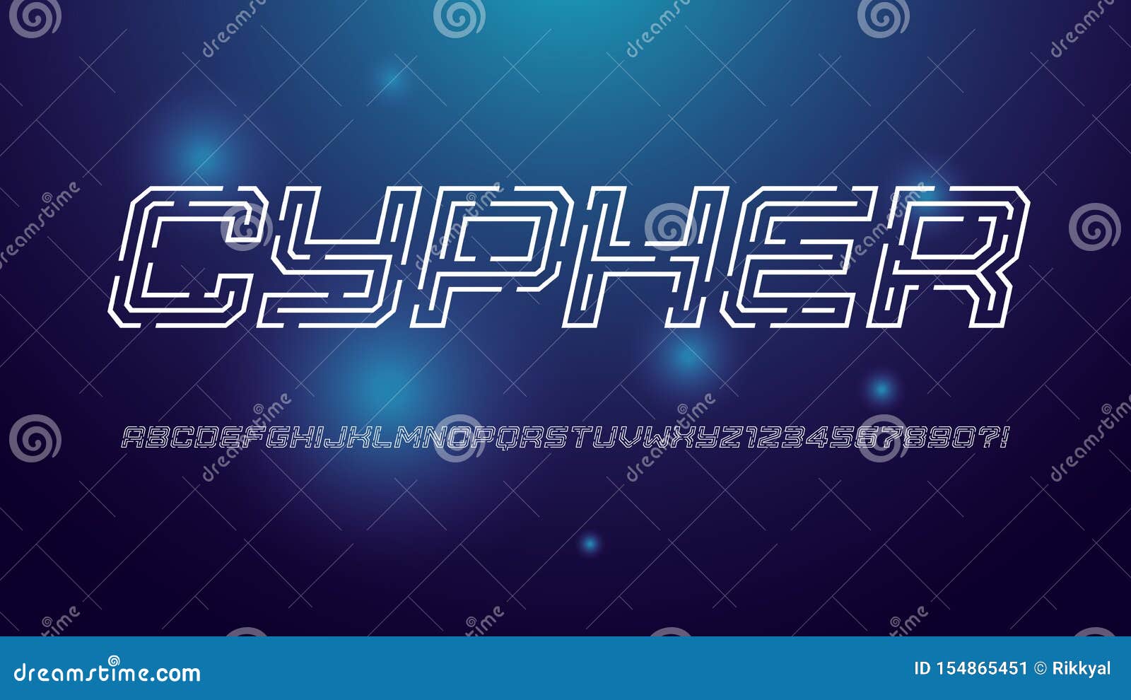 Digital Uppercase Alphabet. Futuristic Technology Font. Modern Monogram ...