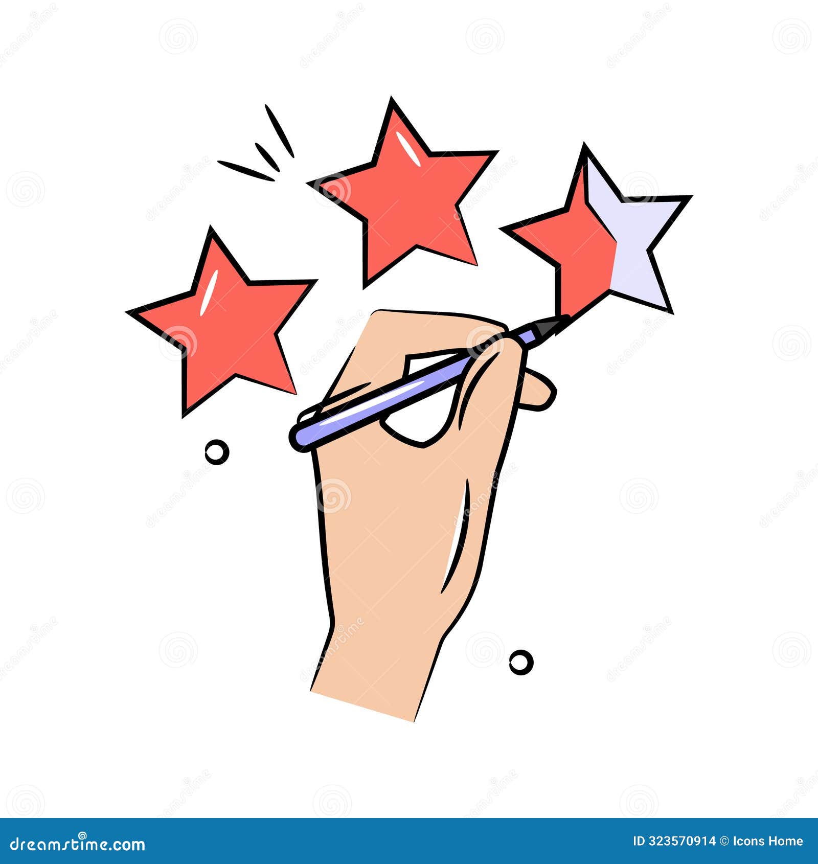 A Trendy Doodle Icon of Review in Modern Style Stock Vector ...
