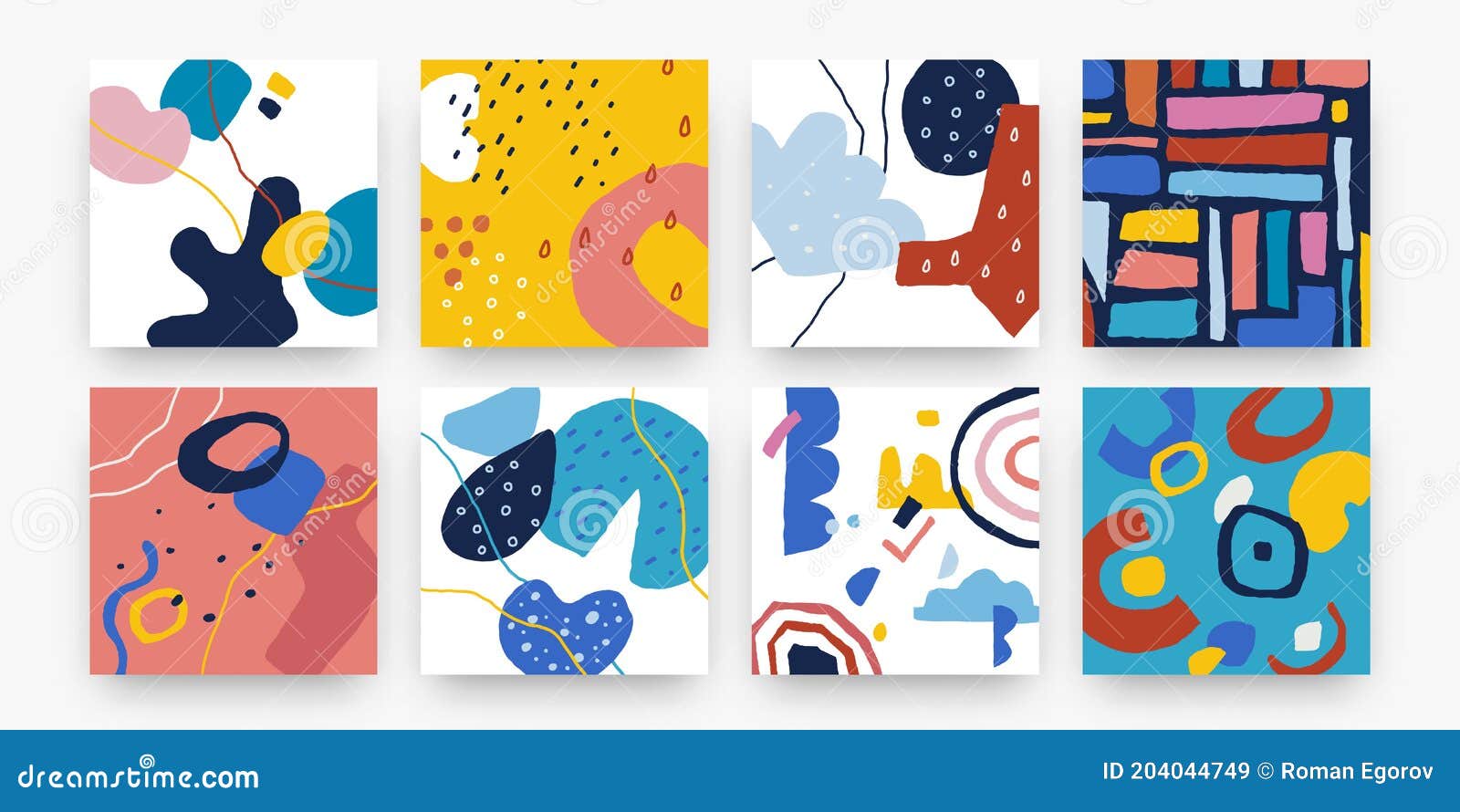 Trendy Doodle Poster. Scribble Modern Set of Hand Drawn Patterns for ...