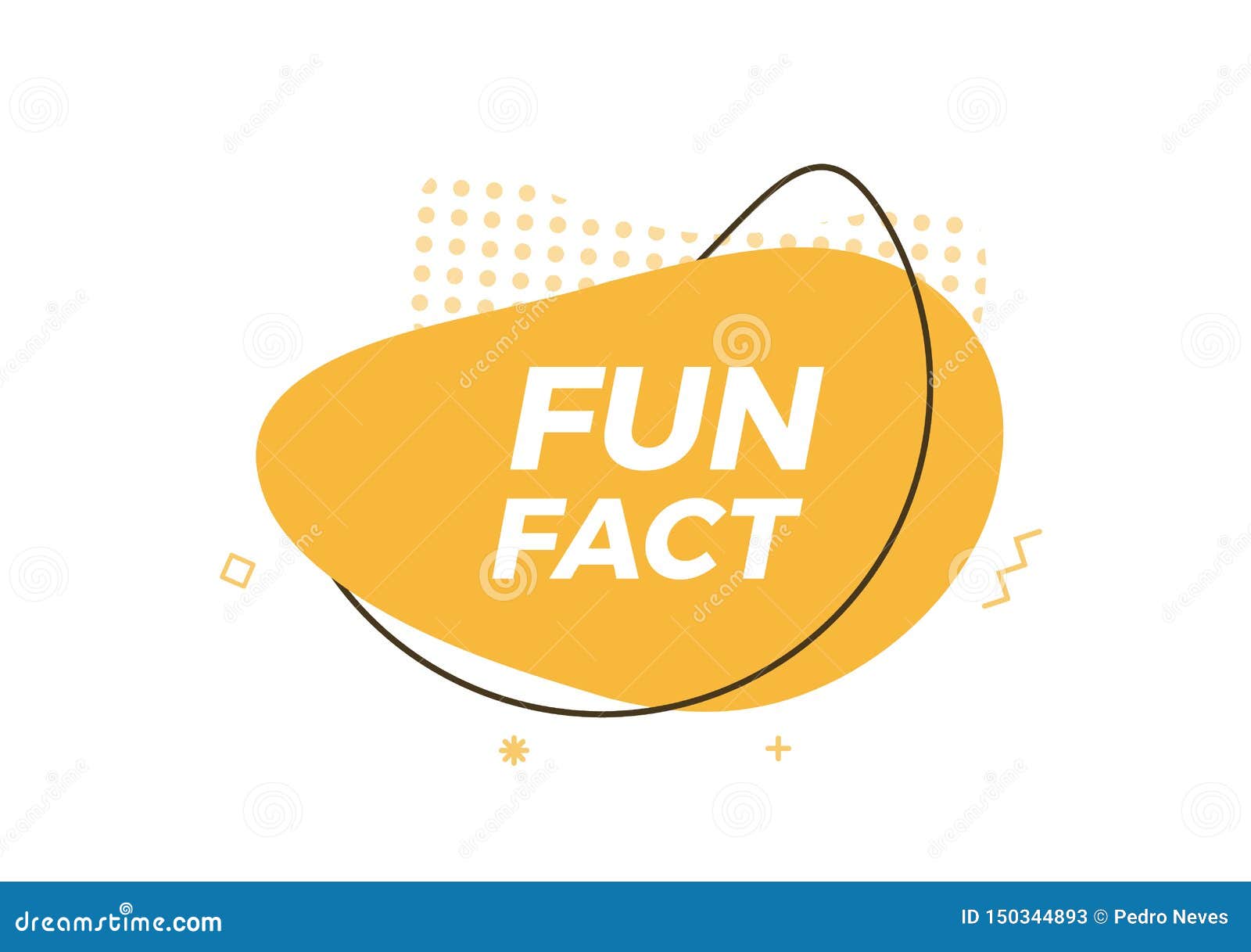 Trendy Dynamic Geometric Shapes with Fun Fact Text. Vector Design ...