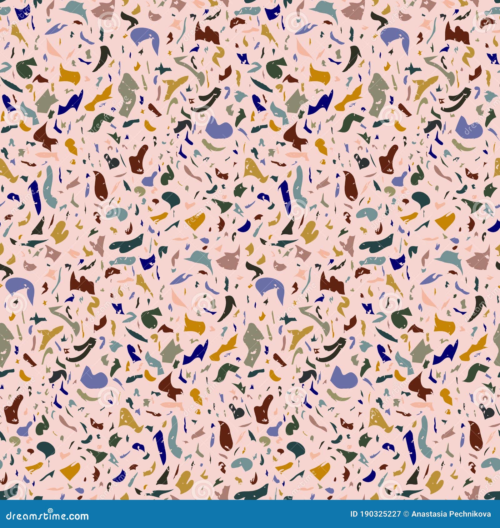 Trendy Earth Colors Terrazzo Seamless Pattern. Floor Texture Stock ...