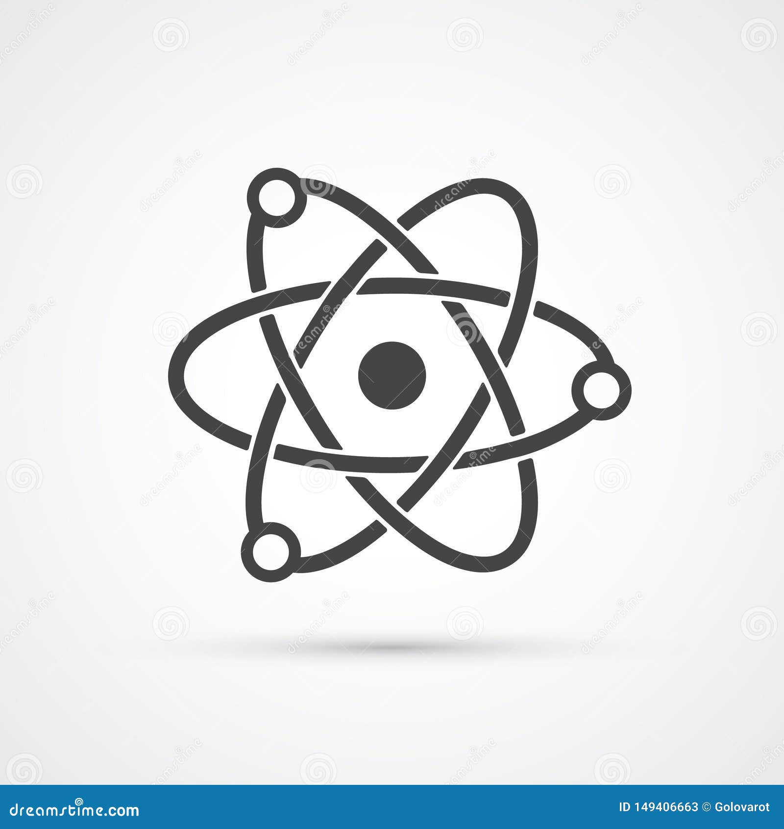 Trendy Flat Atom Molecular Black Science Icon. Vector Eps 10 Stock ...