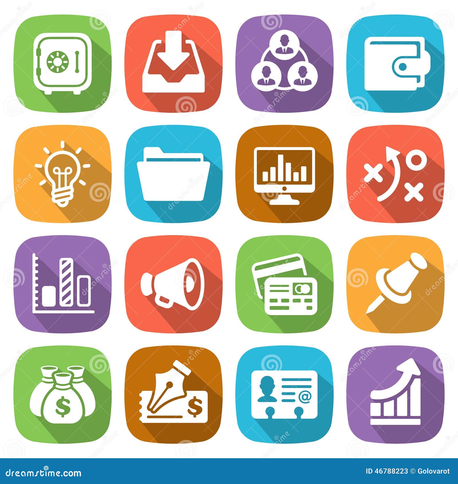 Trendy Flat Business and Finance Icon Set 3 Vector Stock Vector ... Trendy Flat Business and Finance Icon Set 3 Vector Stock Vector ...
