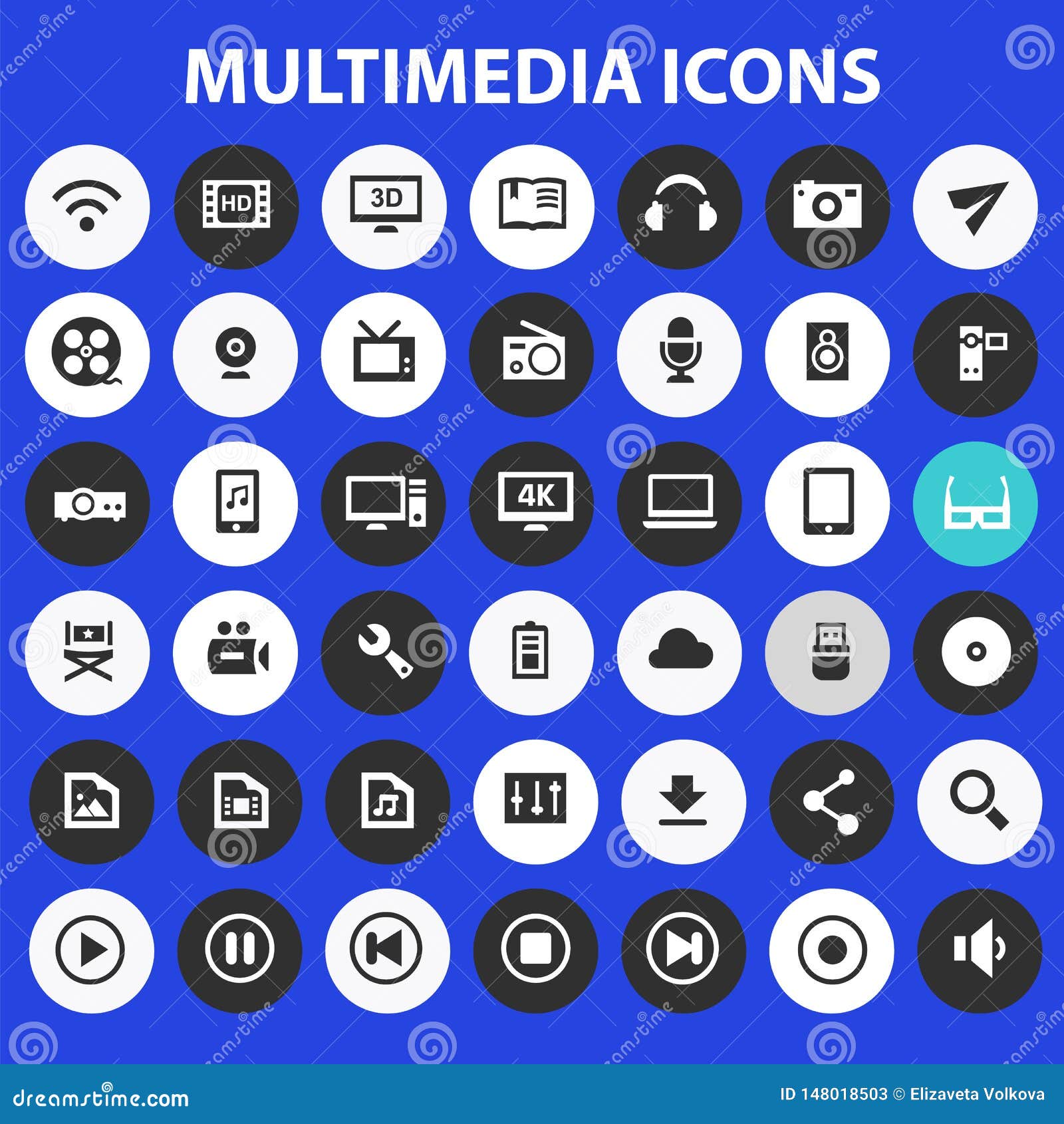 Big Multimedia Icon Set, Trendy Flat Icons Collection Stock Vector ... Big Multimedia Icon Set, Trendy Flat Icons Collection Stock Vector ...