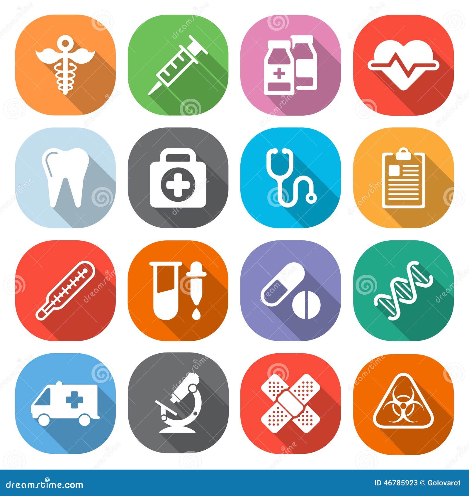 Trendy Flat Medical Icons with Shadow. Vector Stock Vector ... Trendy Flat Medical Icons with Shadow. Vector Stock Vector ...