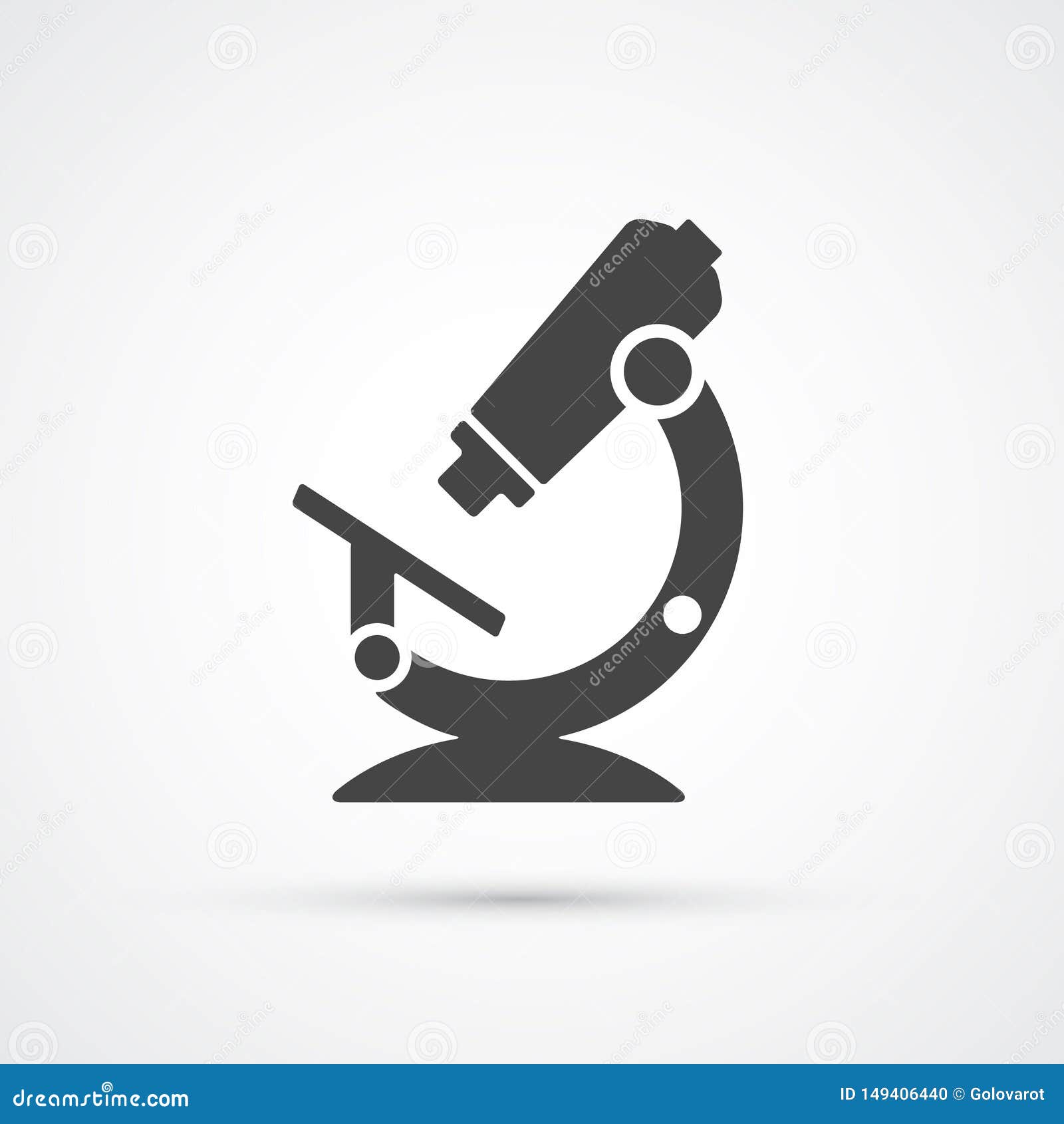 Trendy Flat Microscope Science and Medical Icon Stock Illustration ...