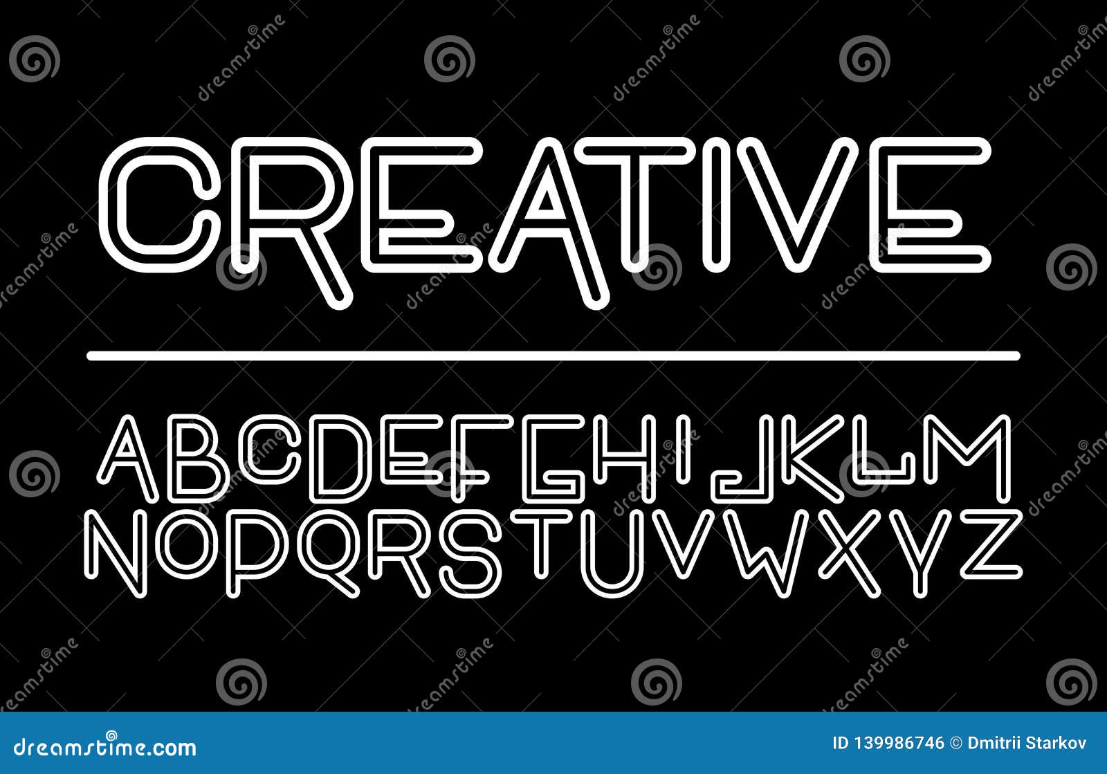 Trendy Font Minimalistic Style Alphabet Stock Vector Illustration Of