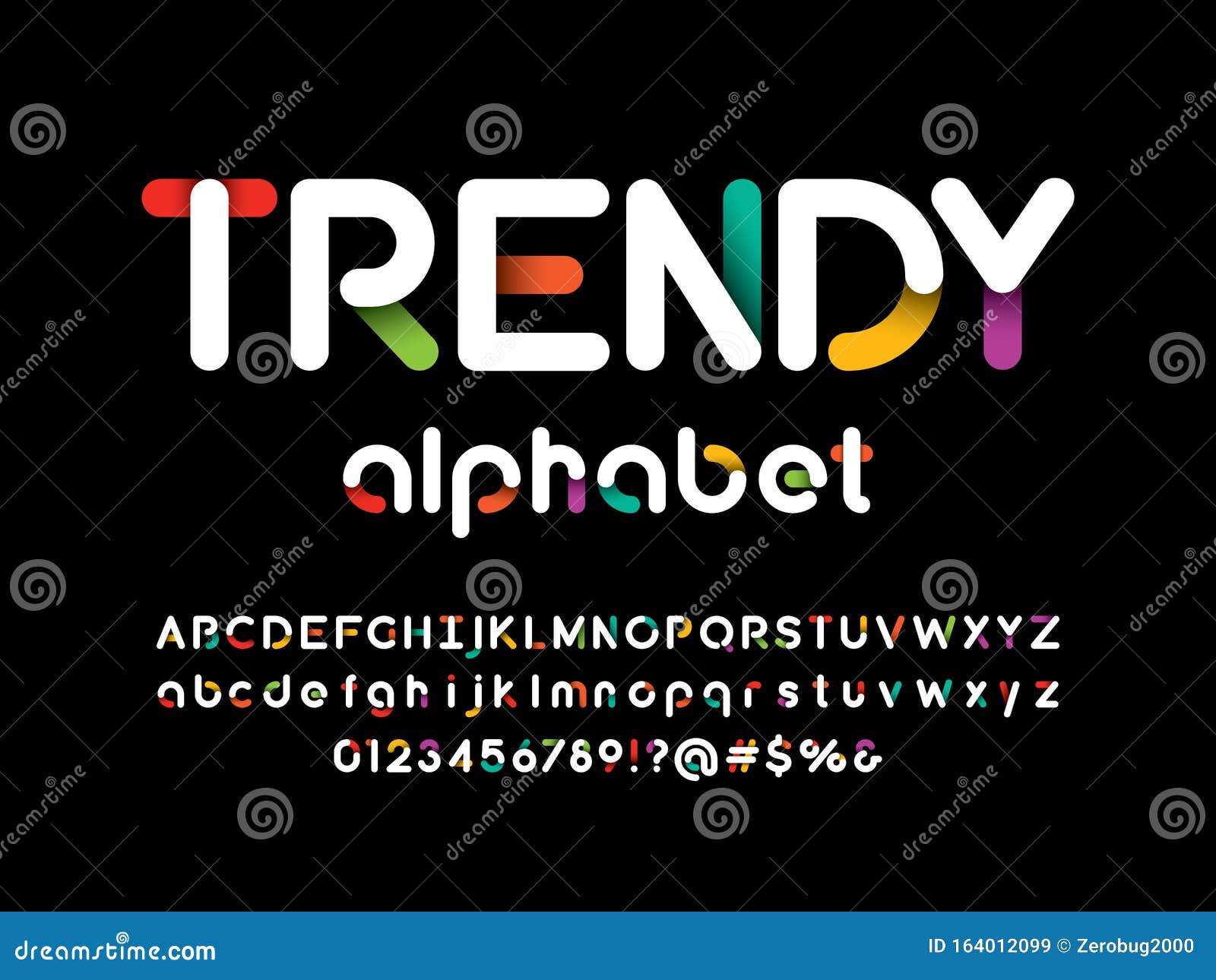 Trendy font stock vector. Illustration of decoration - 164012099