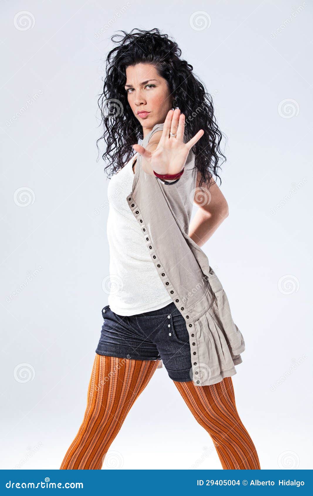Trendy Funky Girl stock photo. Image of grunge, isolated - 29405004