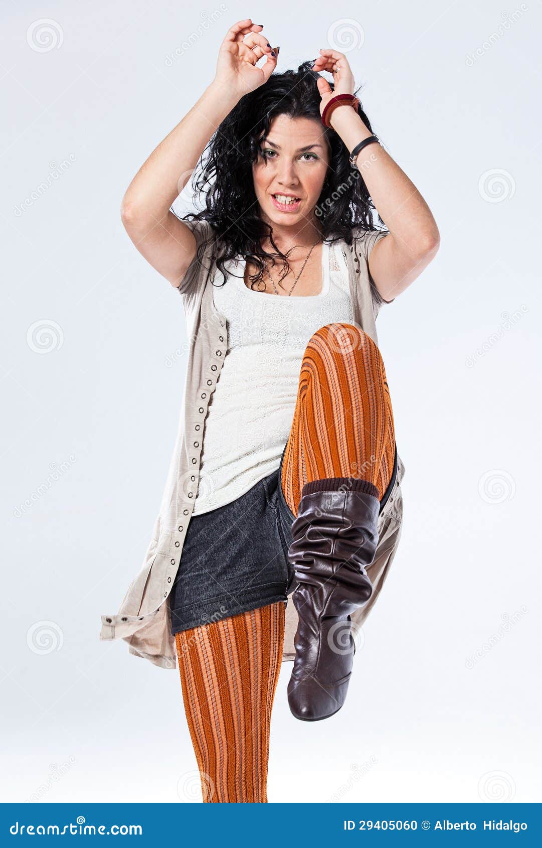Trendy Funky Girl stock photo. Image of attitude, stylish - 29405060