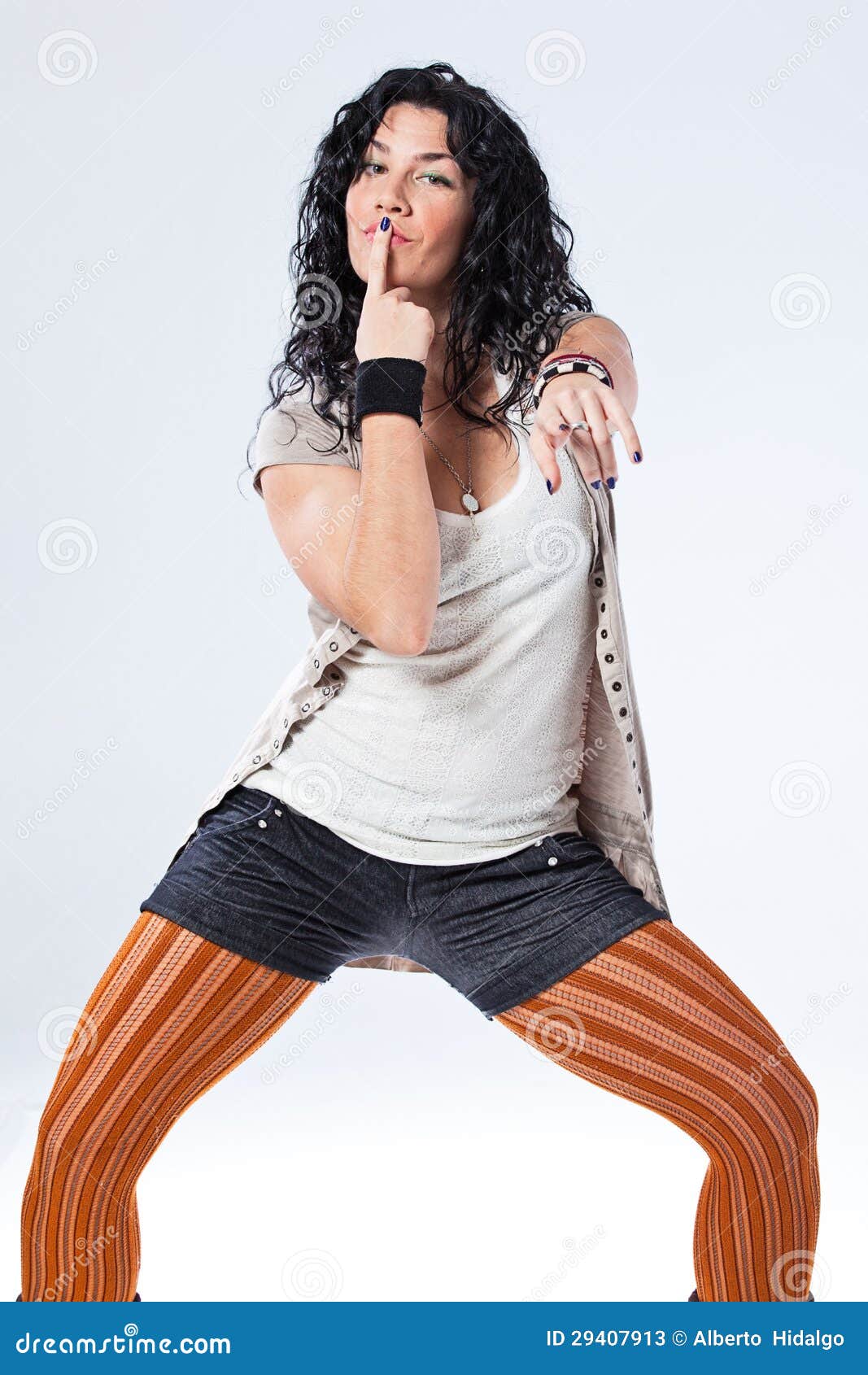 Trendy Funky Girl stock image. Image of woman, portrait - 29407913