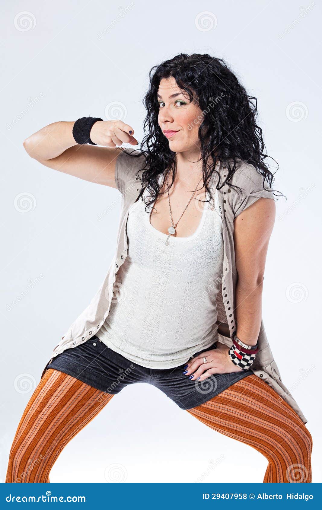 Trendy Funky Girl stock photo. Image of person, beautiful - 29407958