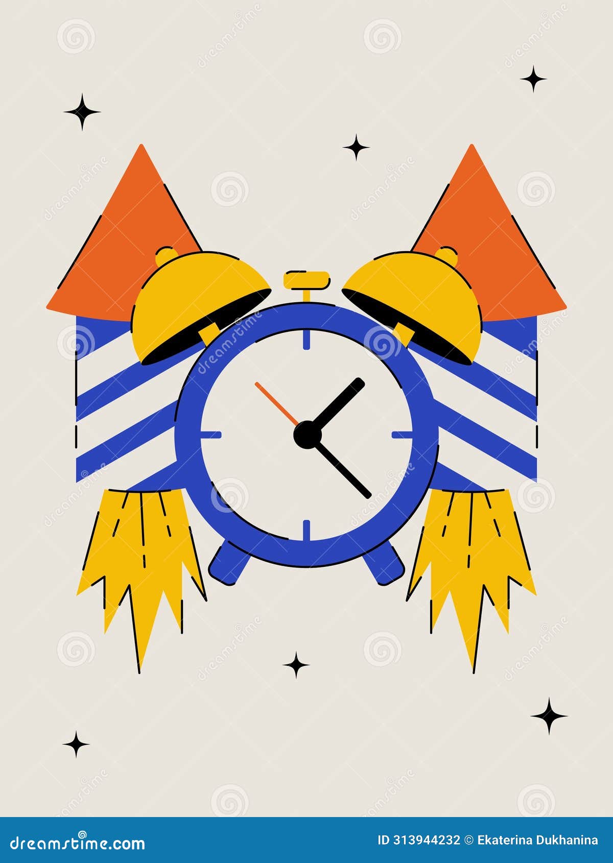 Trendy Funny Poster or Flyer on the Topic of Work, Deadline and ...