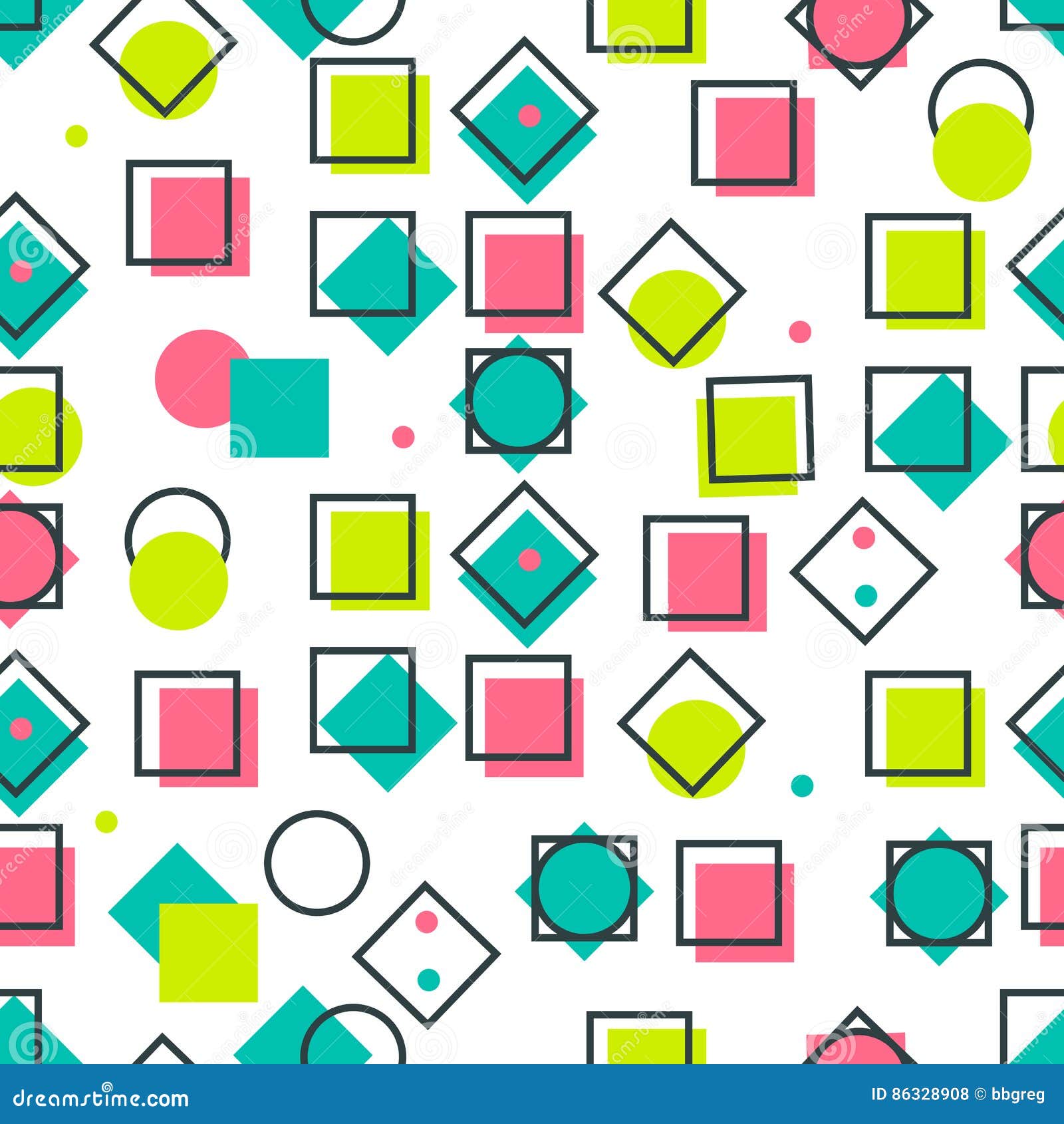 Trendy Geometric Elements Memphis Cards. Retro Style Texture, Pattern ...