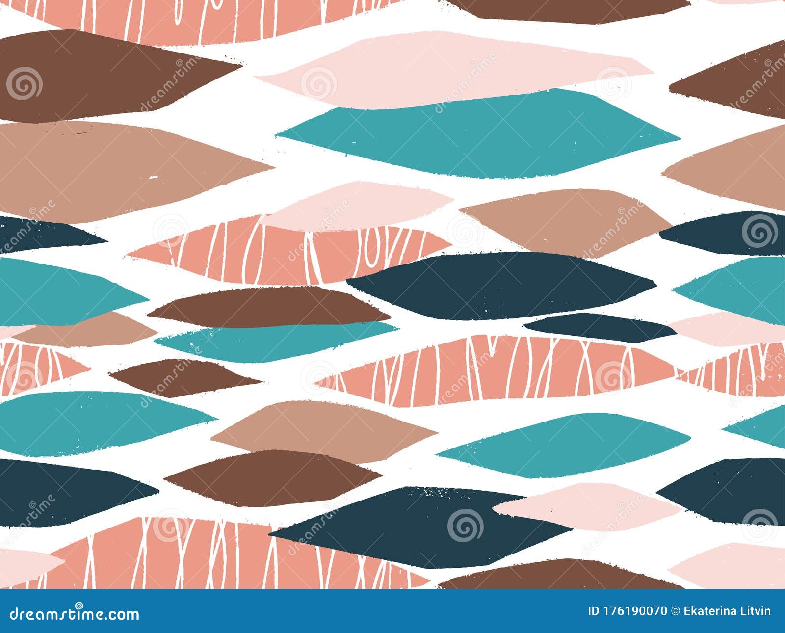 Trendy Geometric Pattern with Geometry Shapes Elements Stock Vector ...