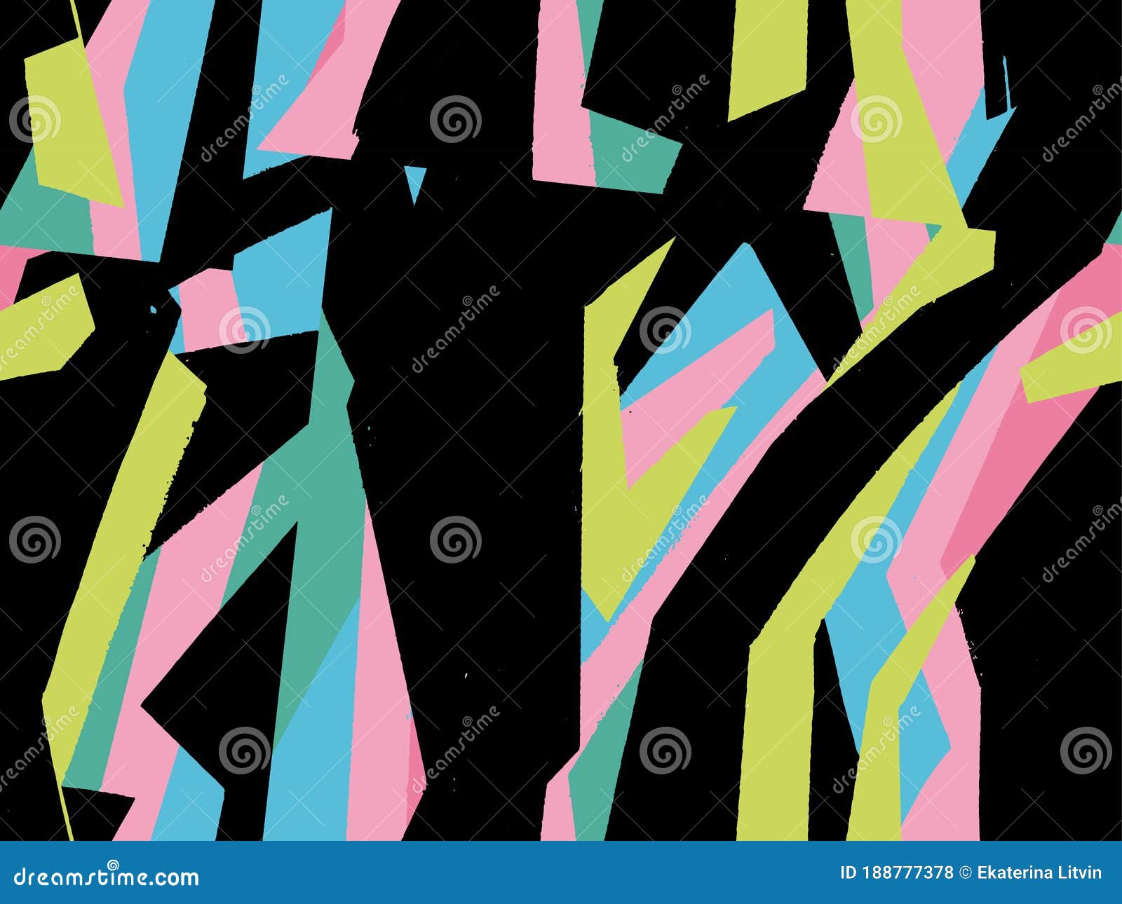 Trendy Geometric Pattern with Geometry Shapes Elements Stock Vector ...