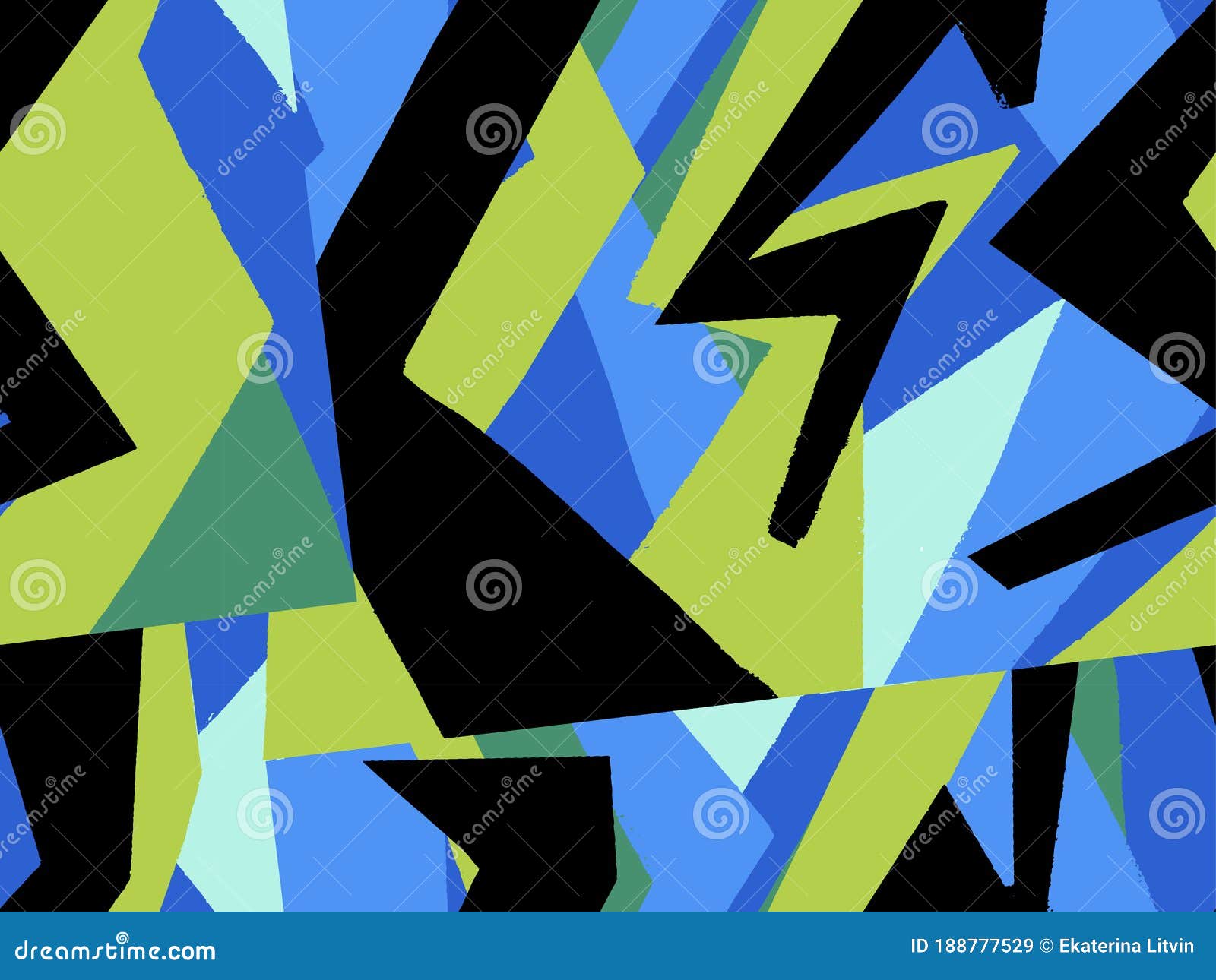 Trendy Geometric Pattern with Geometry Shapes Elements Stock Vector ...