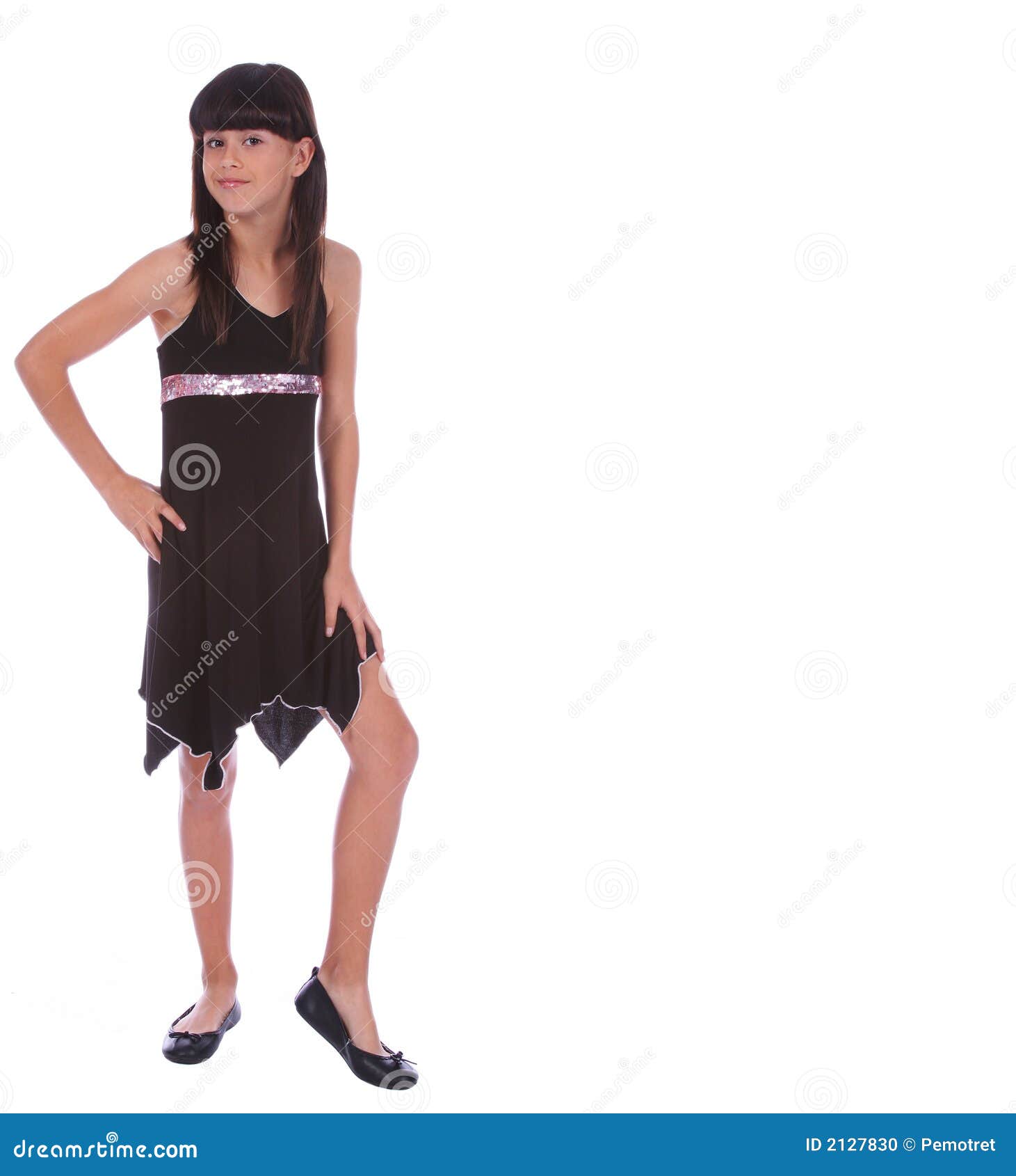 Trendy Girl on Standing Pose 2 Stock Photo - Image of expression, girl ...