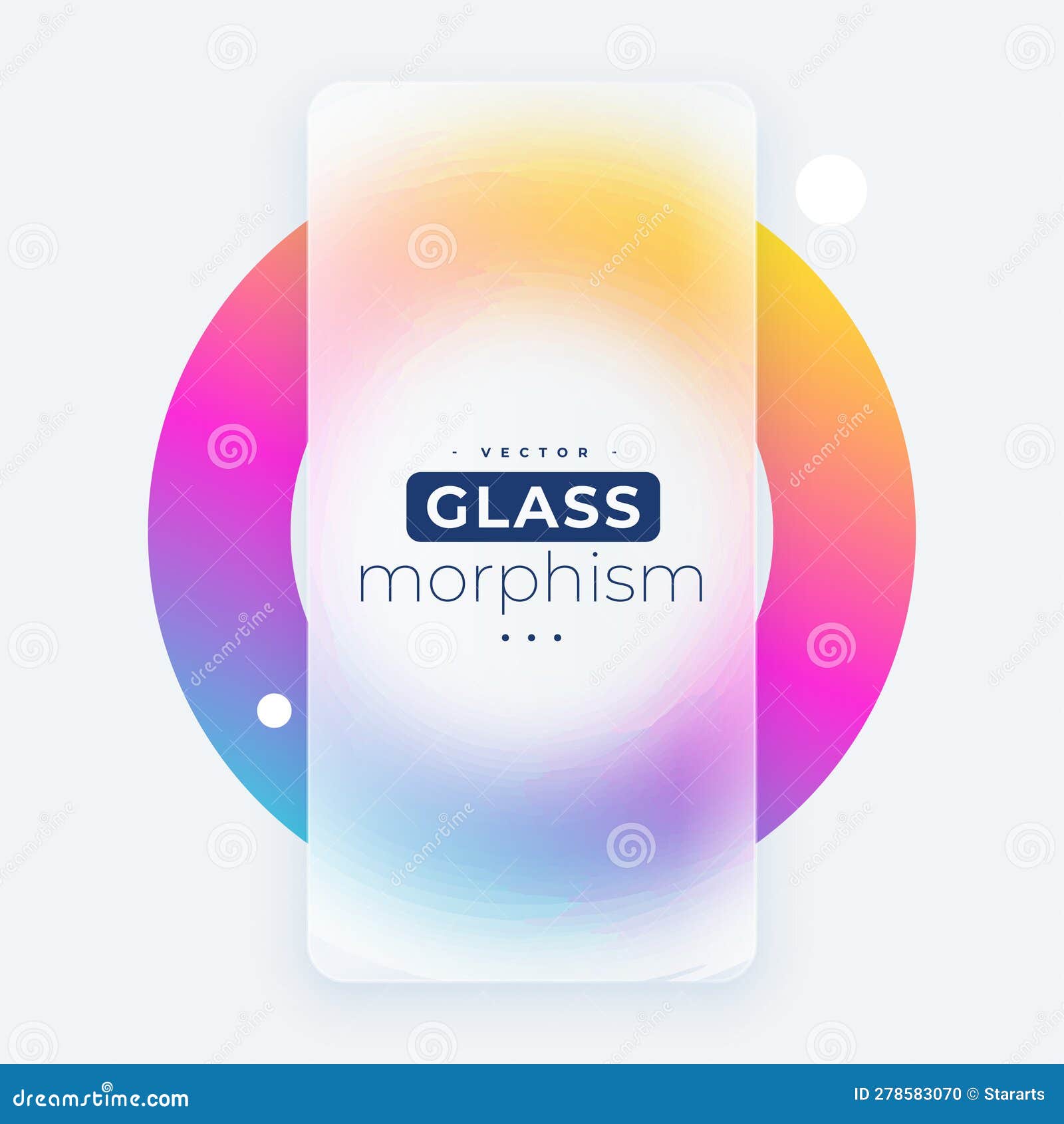 Trendy Glass Morphism Background with Glowing Gradient Design Stock ...