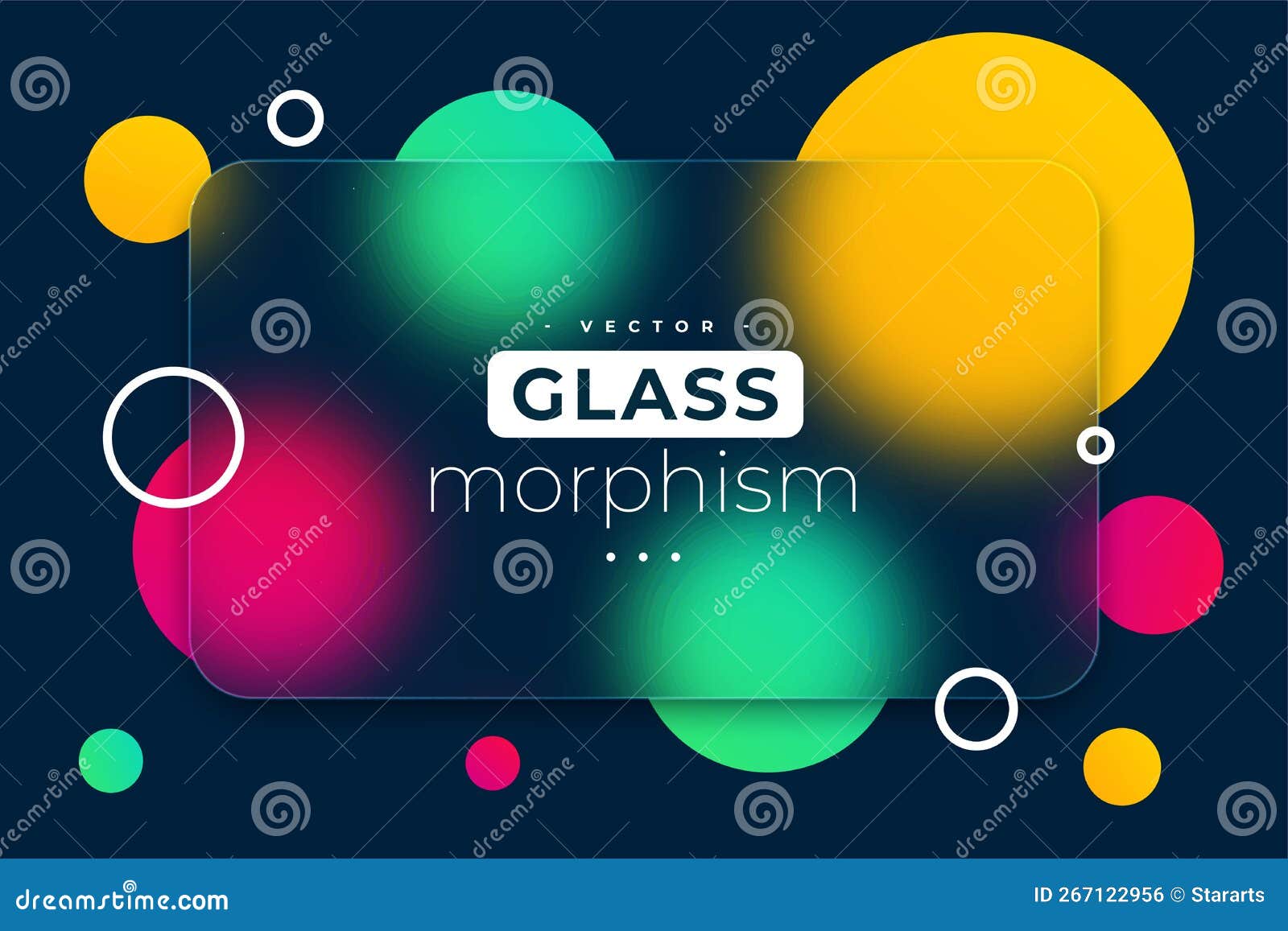 Trendy Glass Morphism Wallpaper with Geometric Gradient Design Stock ...