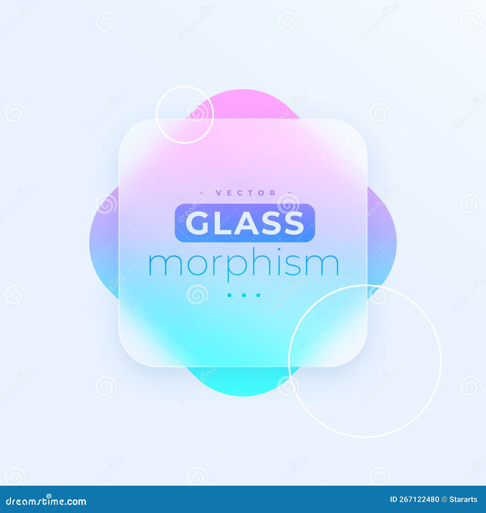 Trendy Glassmorphism Background with Abstract Geometric Design Stock ...