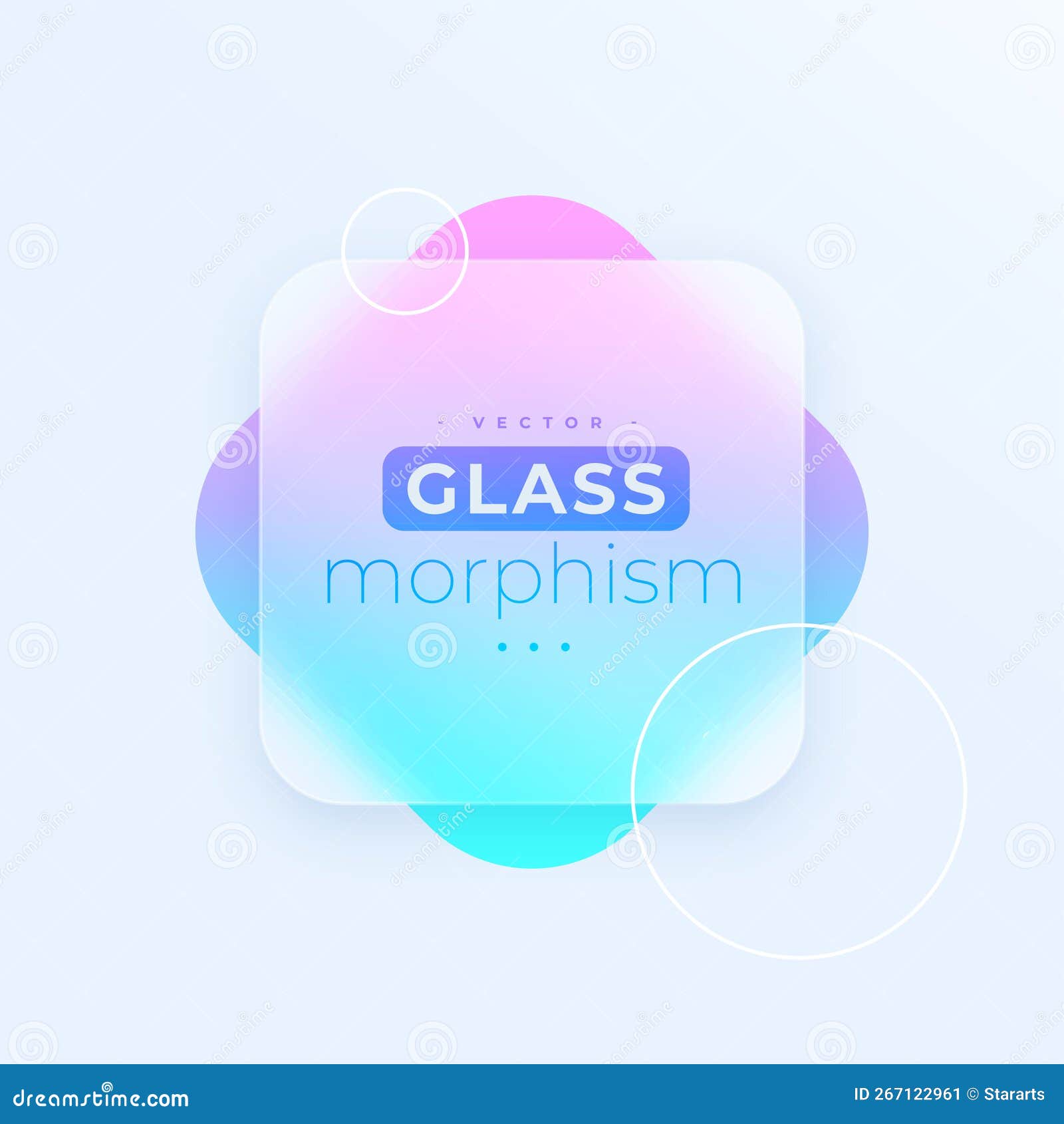 Trendy Glassmorphism Background with Abstract Geometric Design Stock ...