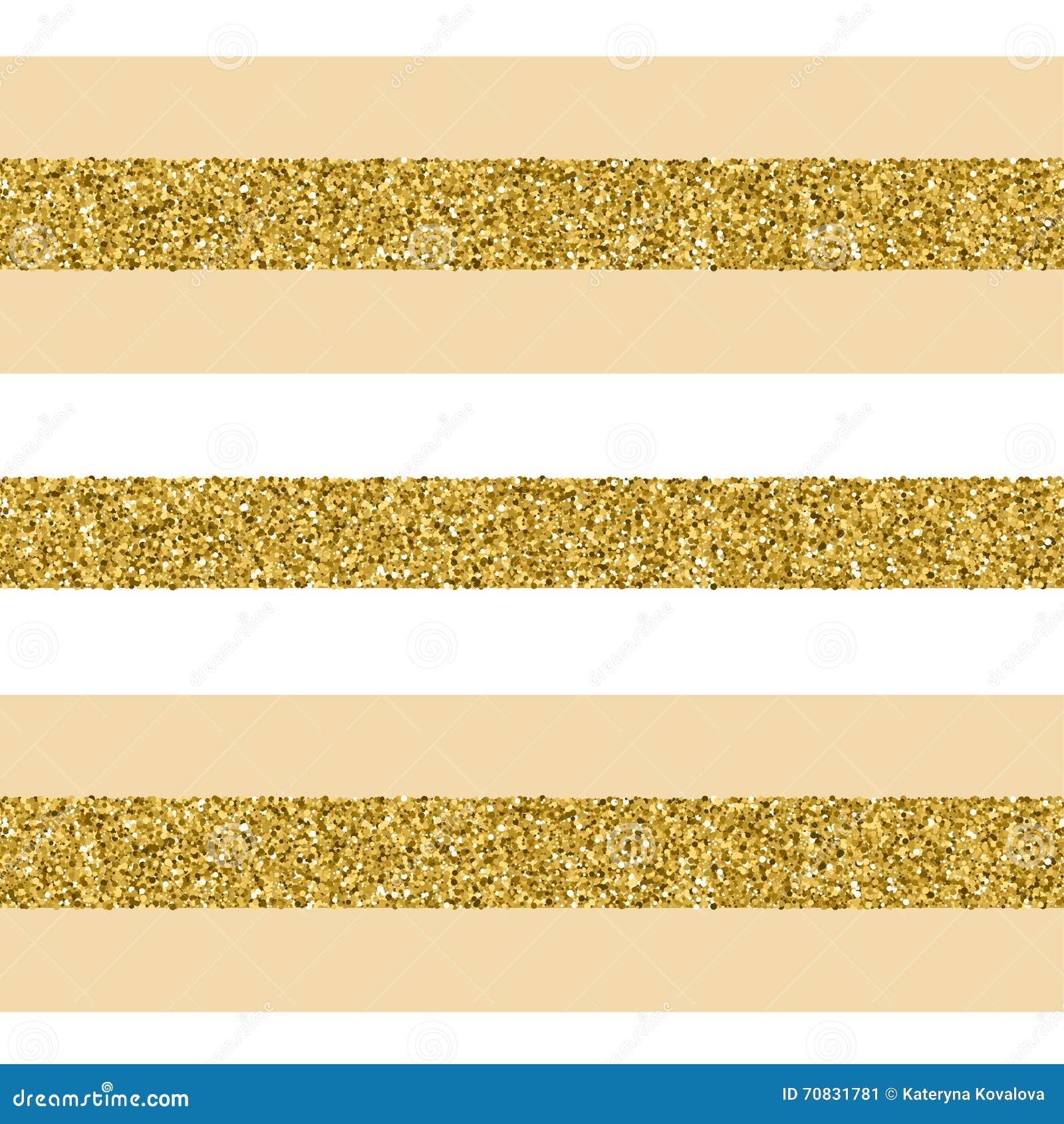 Trendy Gold Strip Vector Seamless Pattern. Stock Vector - Illustration ...