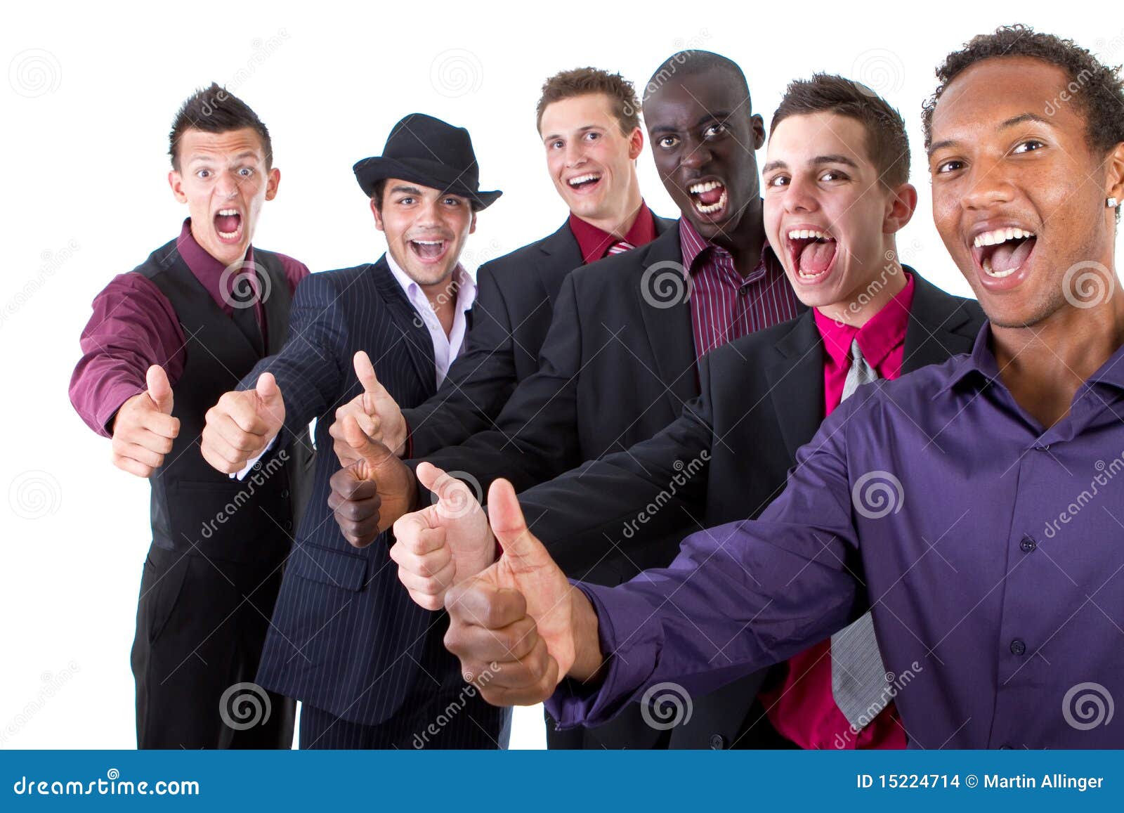 Trendy Group of Sucessful Businessmen Stock Photo - Image of purple ...