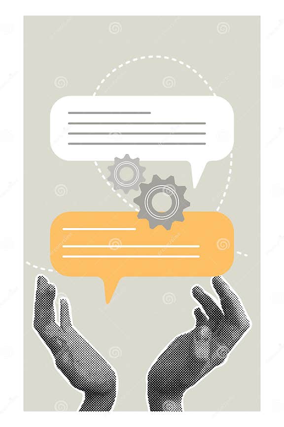 Trendy Halftone Collage of Business Concept. Vector Illustration of ...