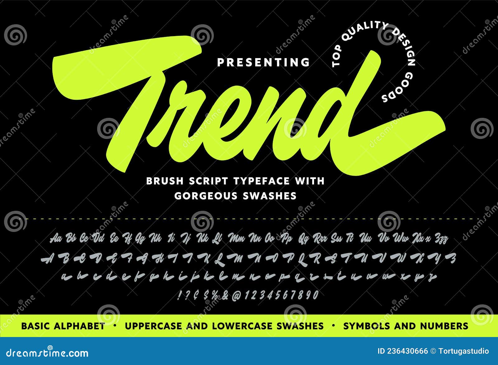 Trendy hand lettered font stock vector. Illustration of custom - 236430666