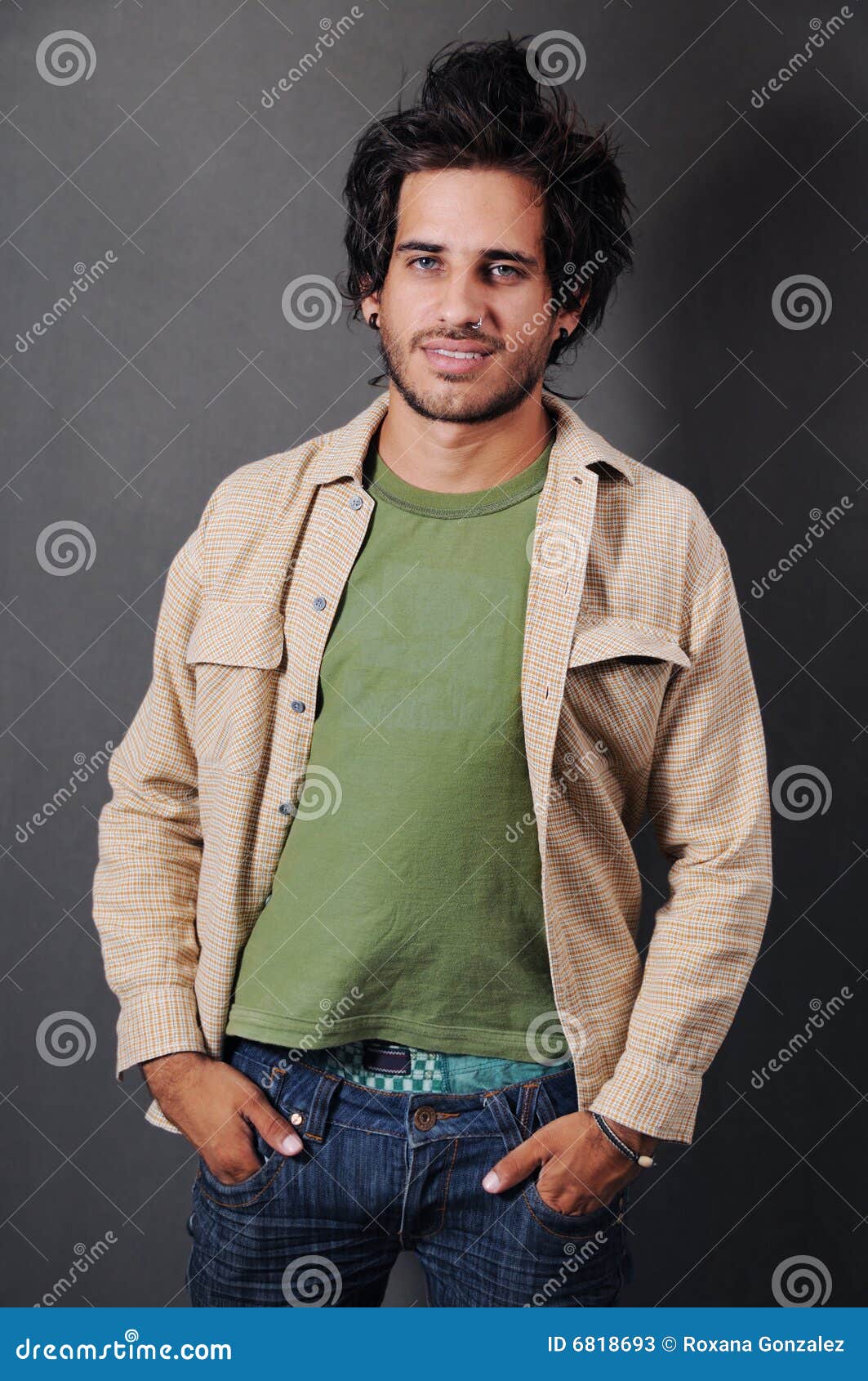 Trendy hispanic man stock image. Image of beard, facial - 6818693
