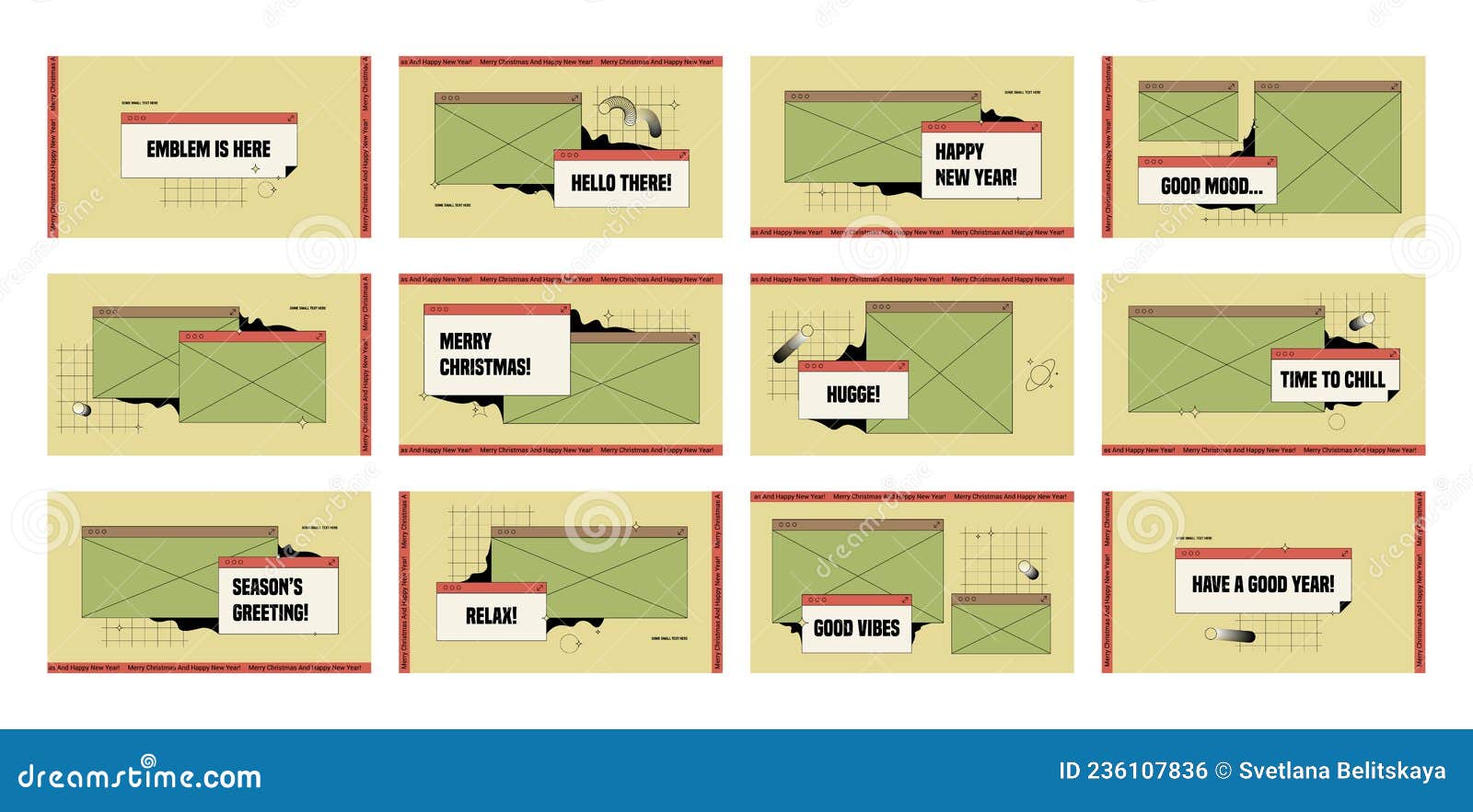 Trendy Horizontal Presentation Design Stock Vector - Illustration of ...